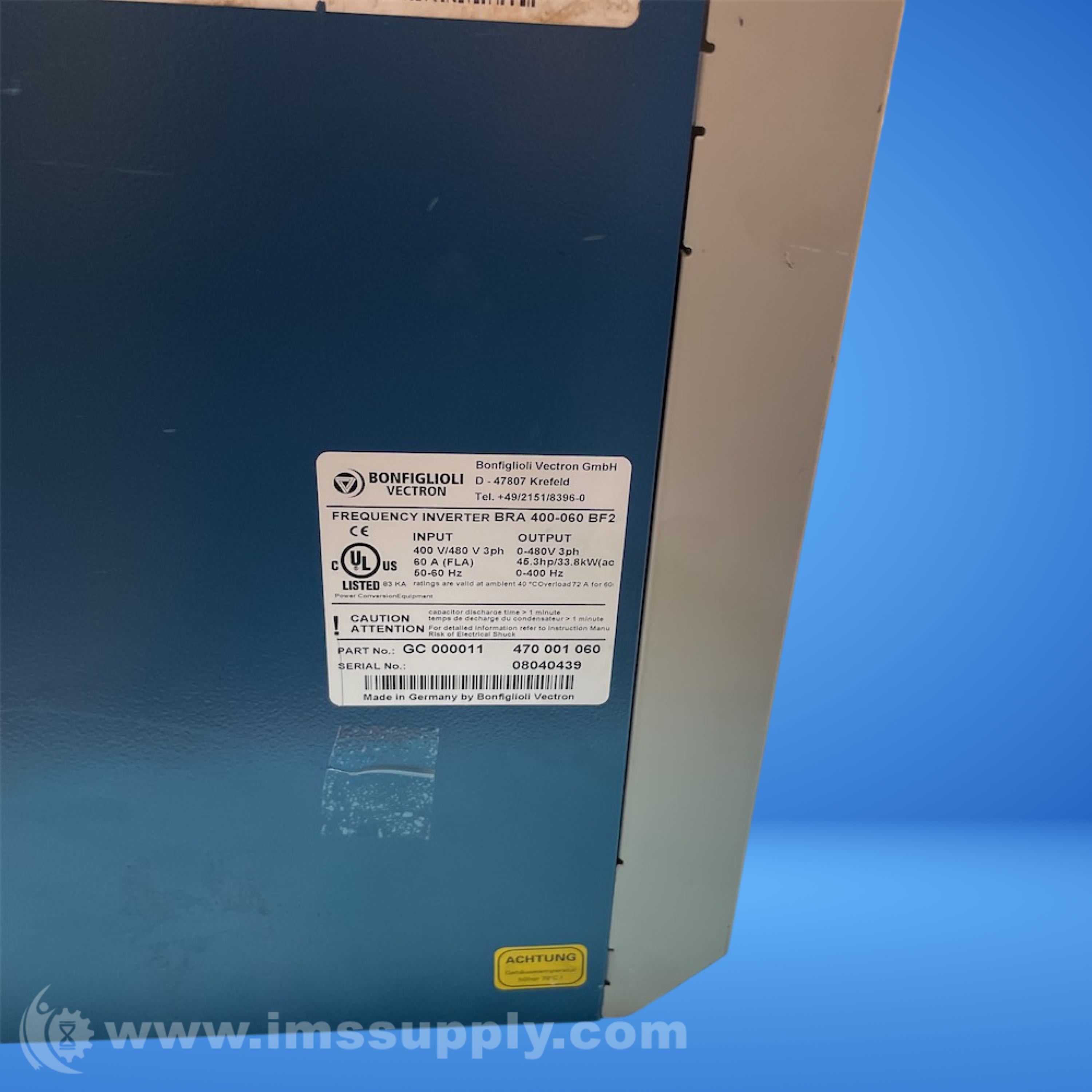 Bonfiglioli BRA 400-060 BF2 Vectron Frequency Inverter - IMS Supply
