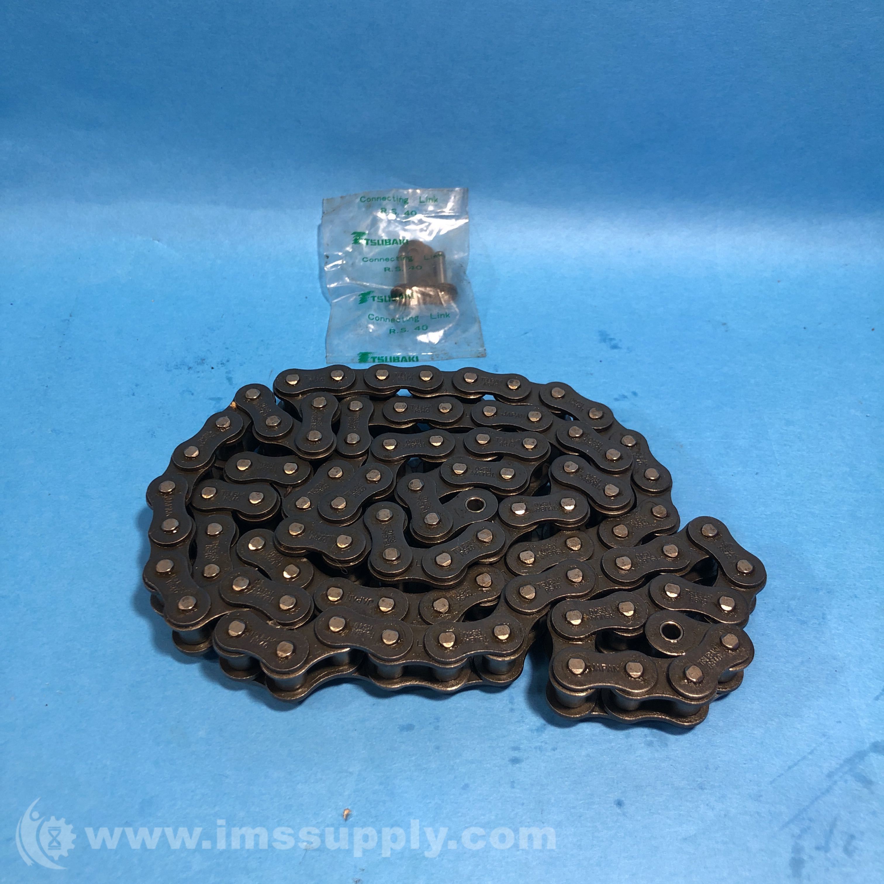 Tsubaki RS40-1-RP-90L 40 RIV Meter Roller Chain - IMS Supply