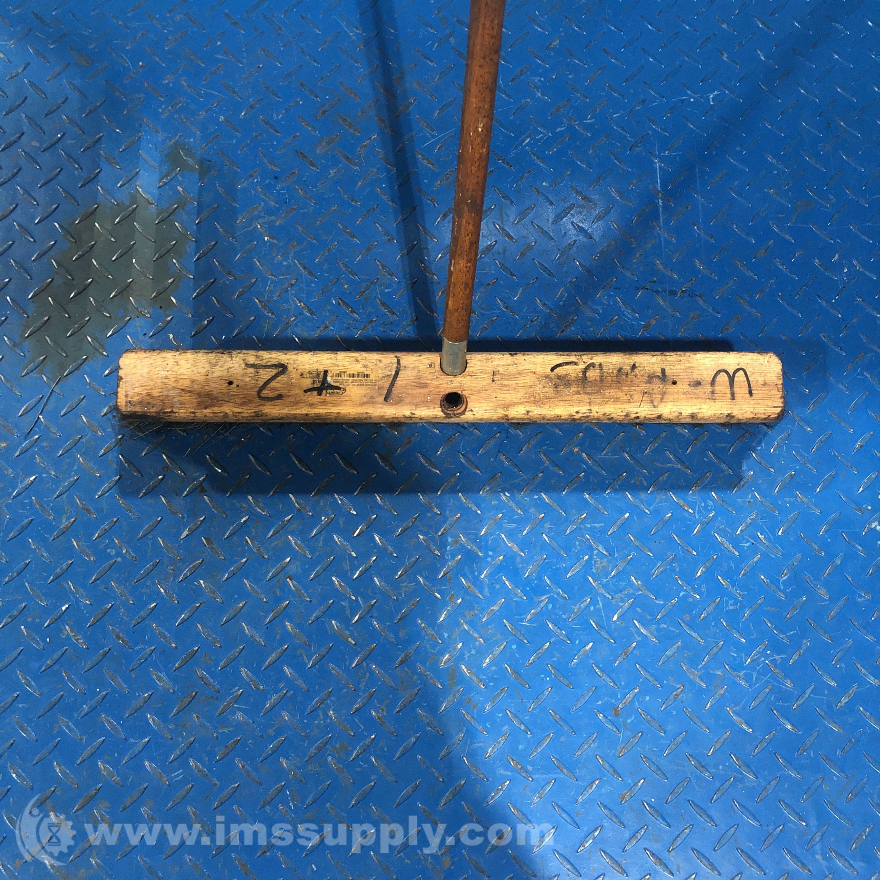 60 LG x 28 WD Wood Handle Push Broom - IMS Supply