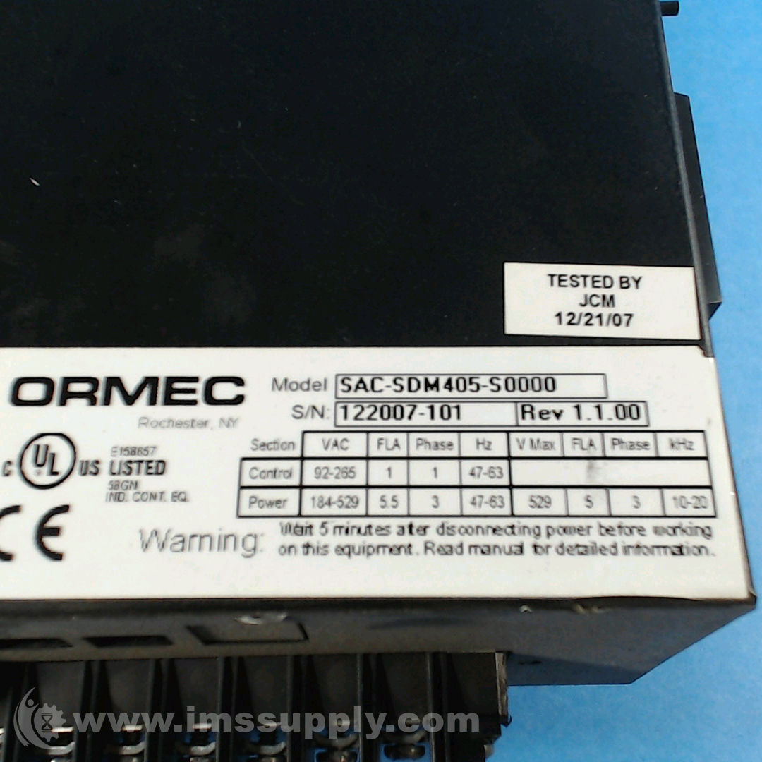 Ormec SAC-SDM405-S0000 Servo-Drive - IMS Supply