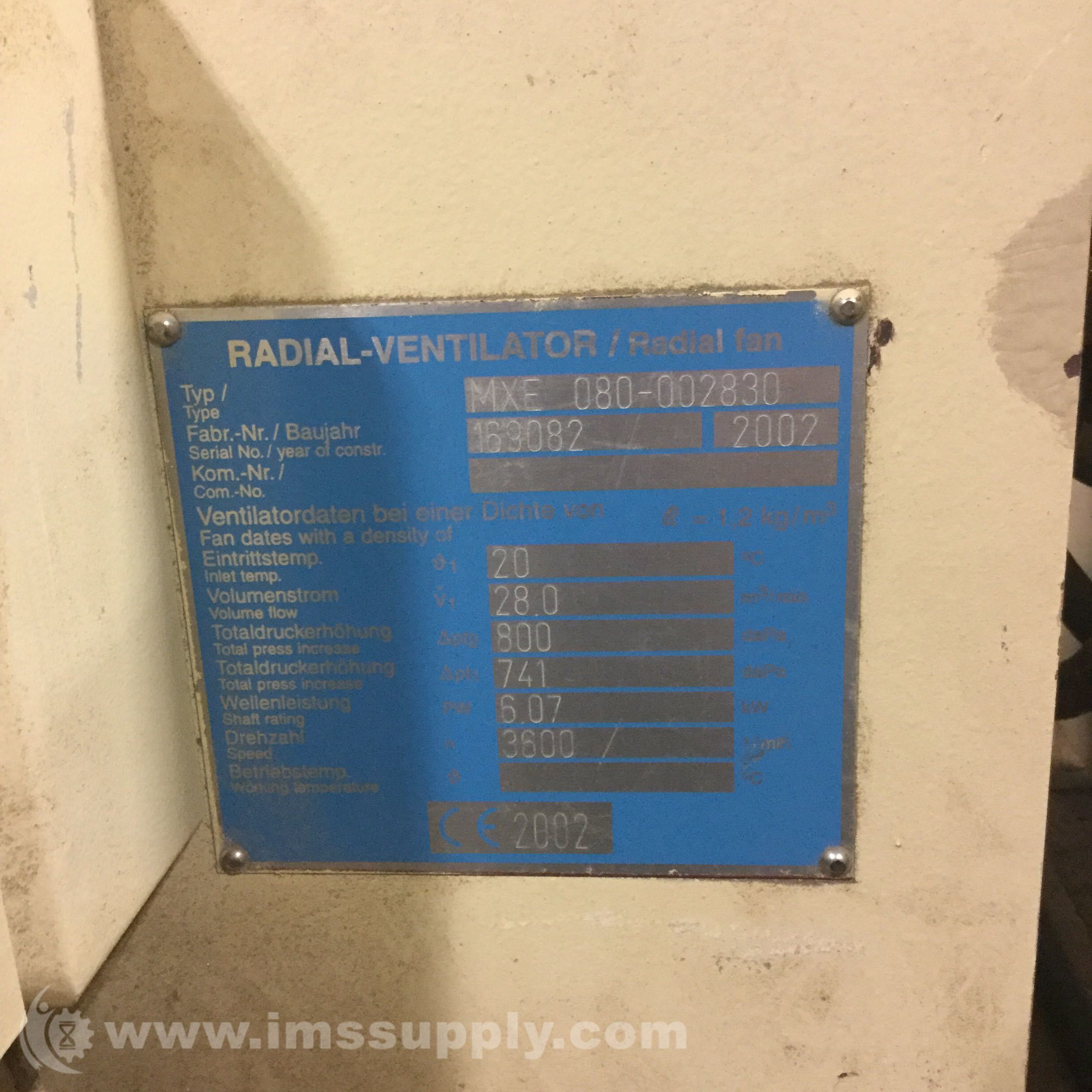 Reitz Group MXE 080-002830 Radial-Ventilator/Radial Fan - IMS Supply