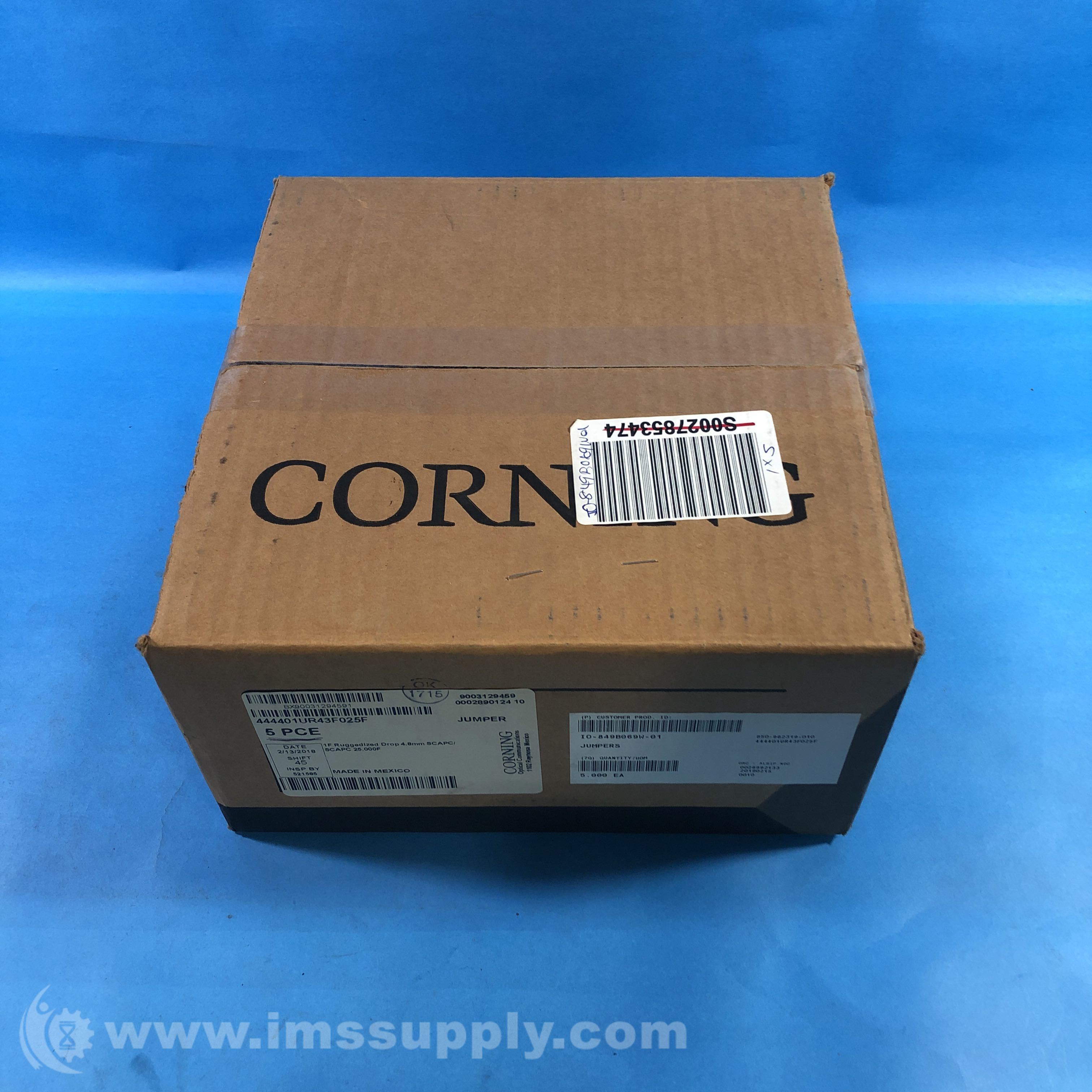 Corning 44401UR43F025F Box of 5 Jumper - IMS Supply