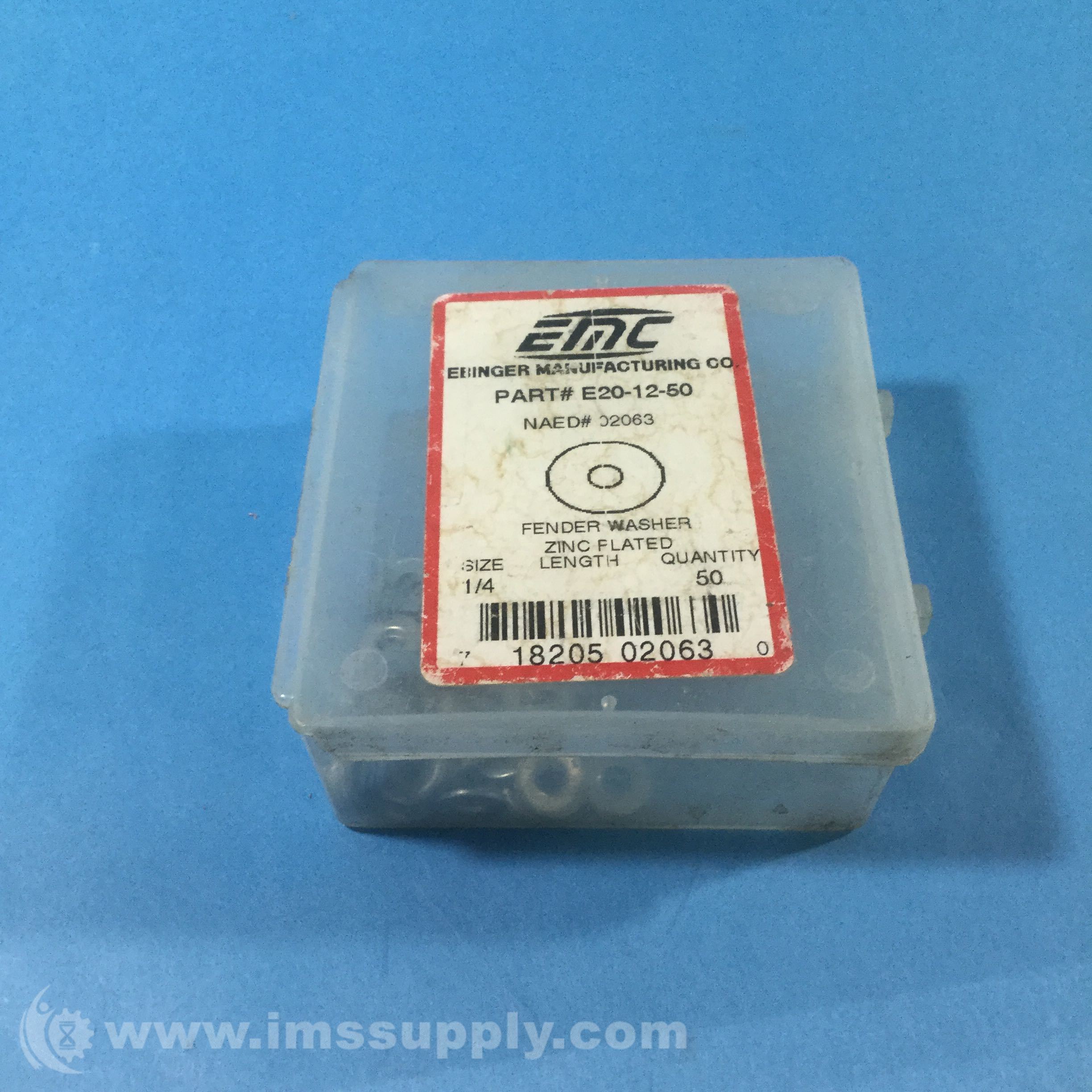 Emc E20-12-50 Box of 50 Zinc Plated Fender Washer - IMS Supply