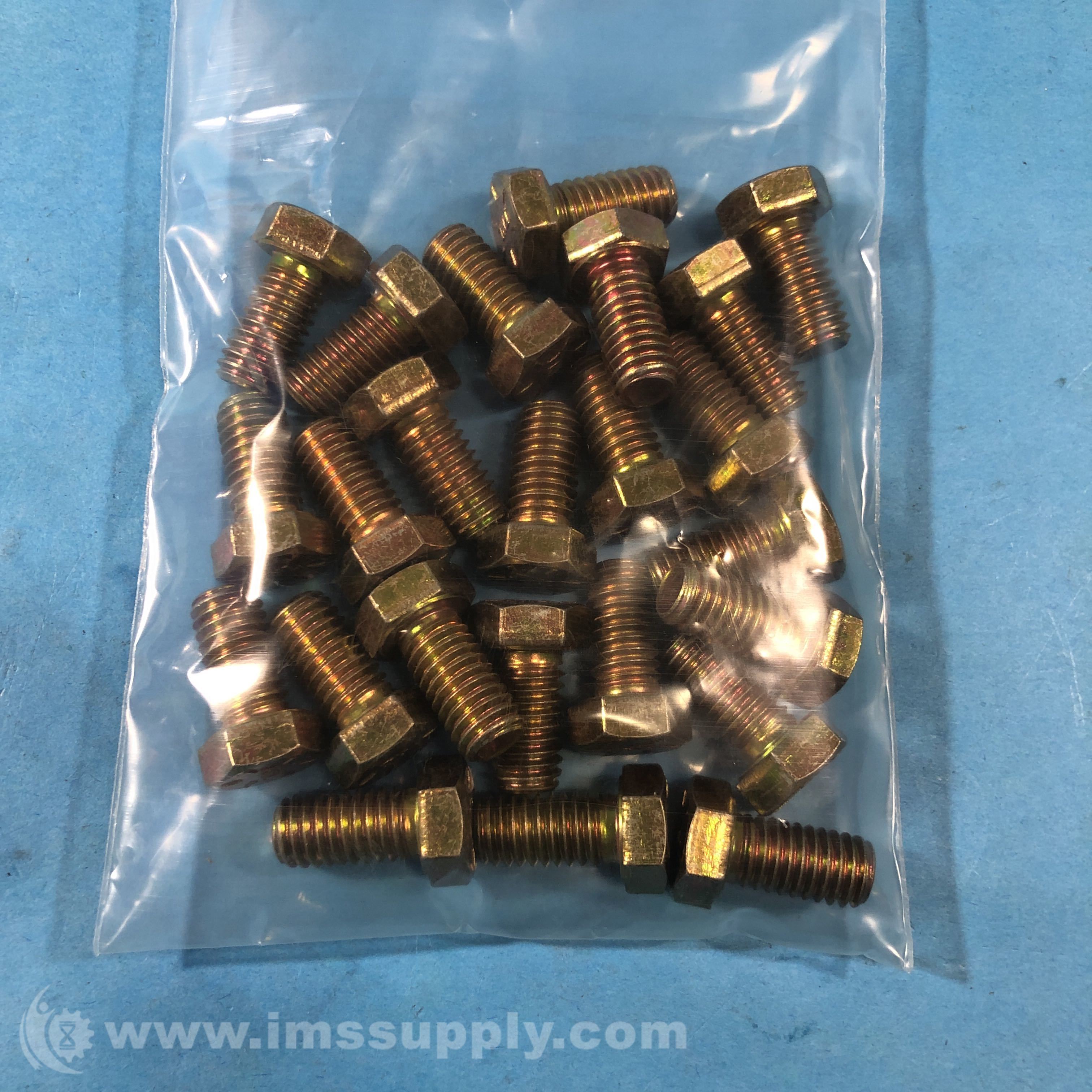 FNL Pack of 24 Yellow Zinc Grade 8 Hex Bolt - IMS Supply