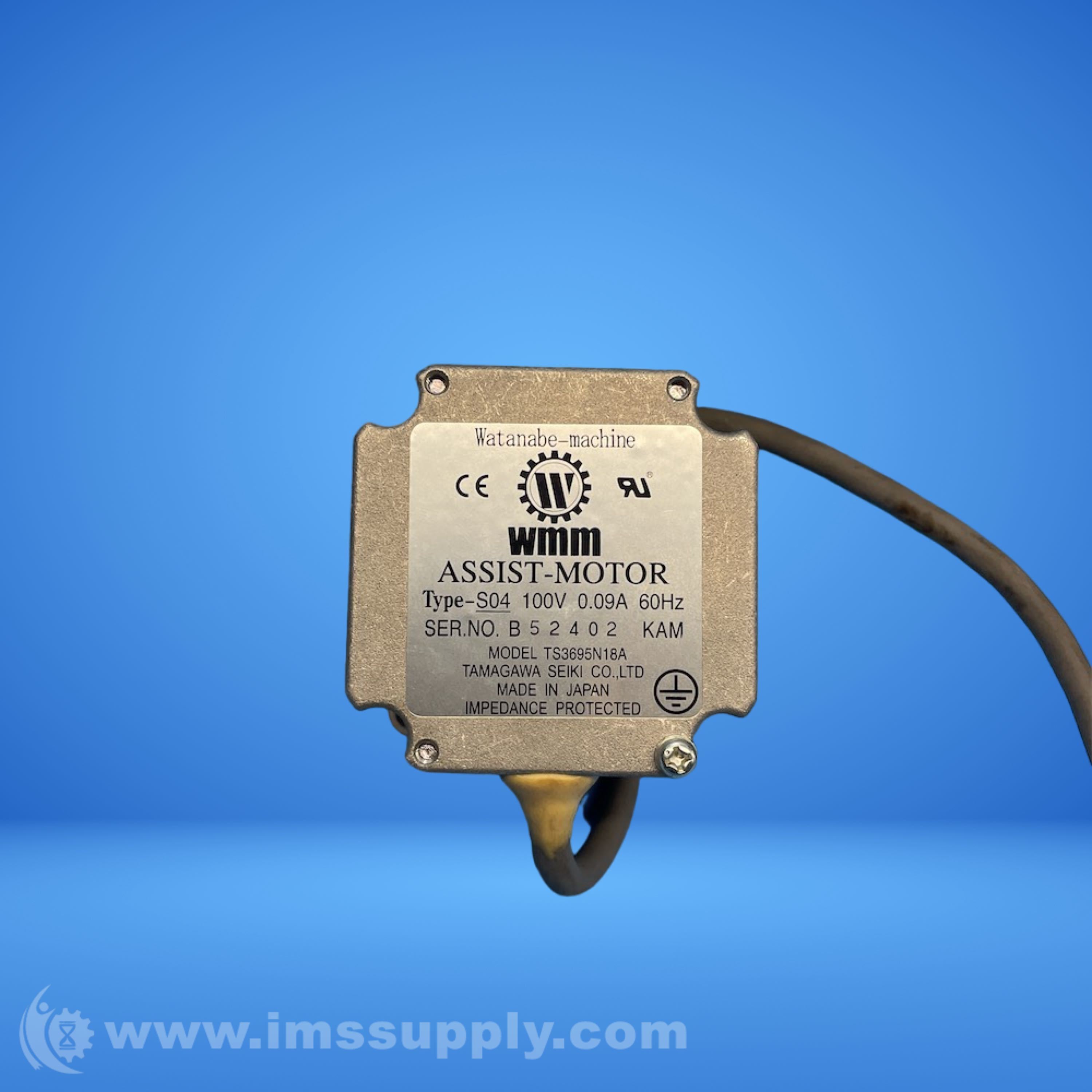 Tamagawa Assist Motor MODEL TS3695N18A - IMS Supply