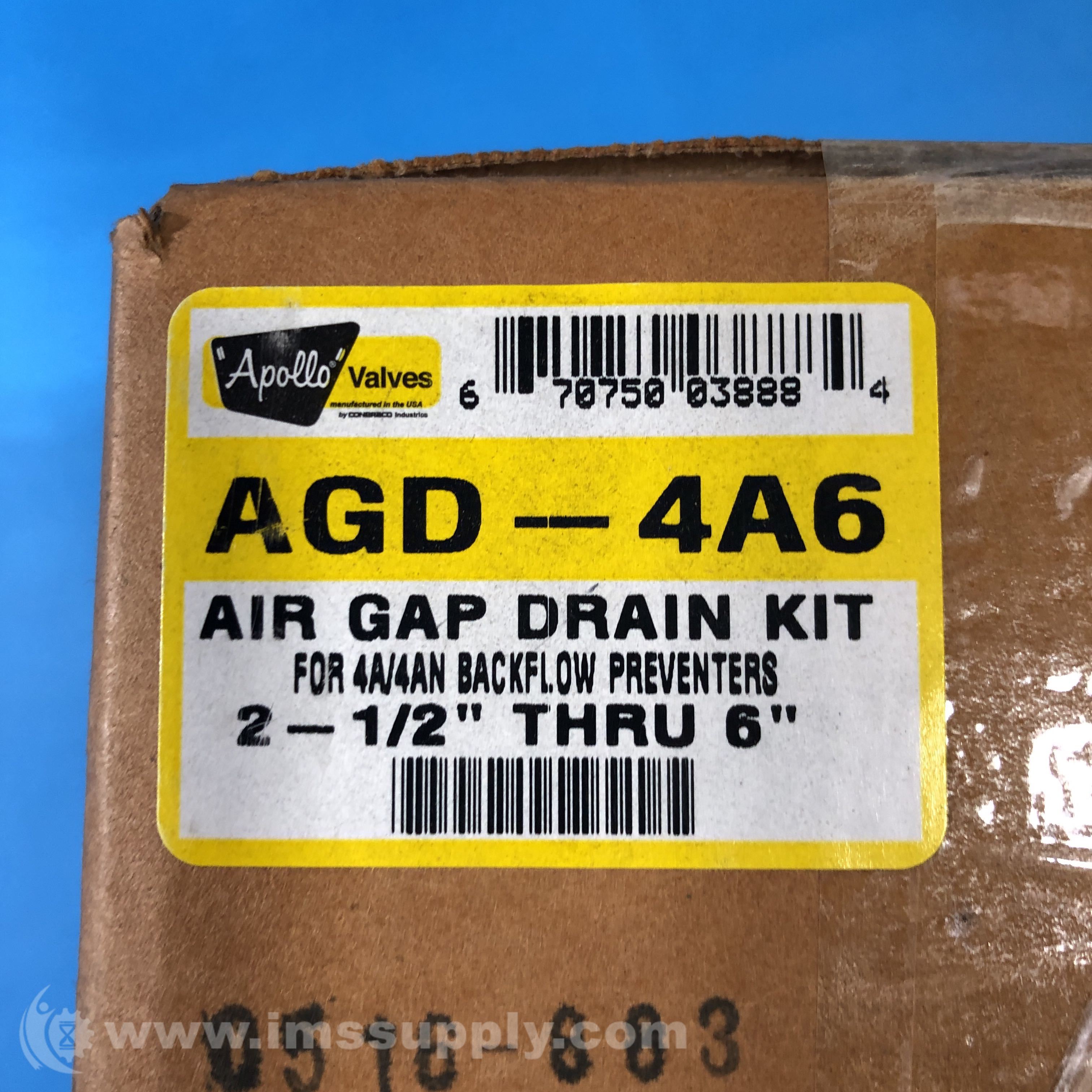 Apollo AGD-4A6 Air Gap Drain Kit 2-1/2 Thru 6 - IMS Supply
