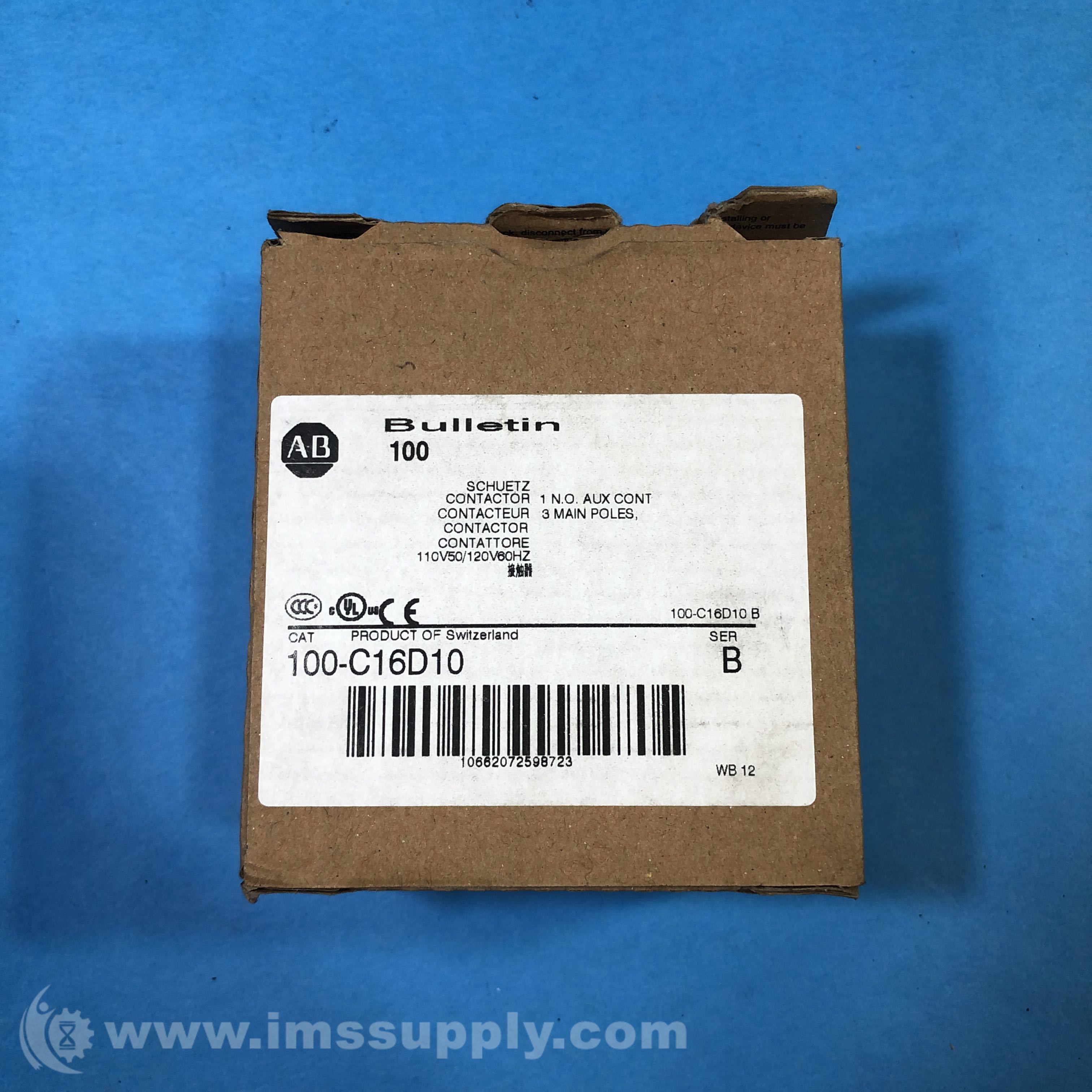 Allen Bradley 100-C16D10 Contactor - IMS Supply