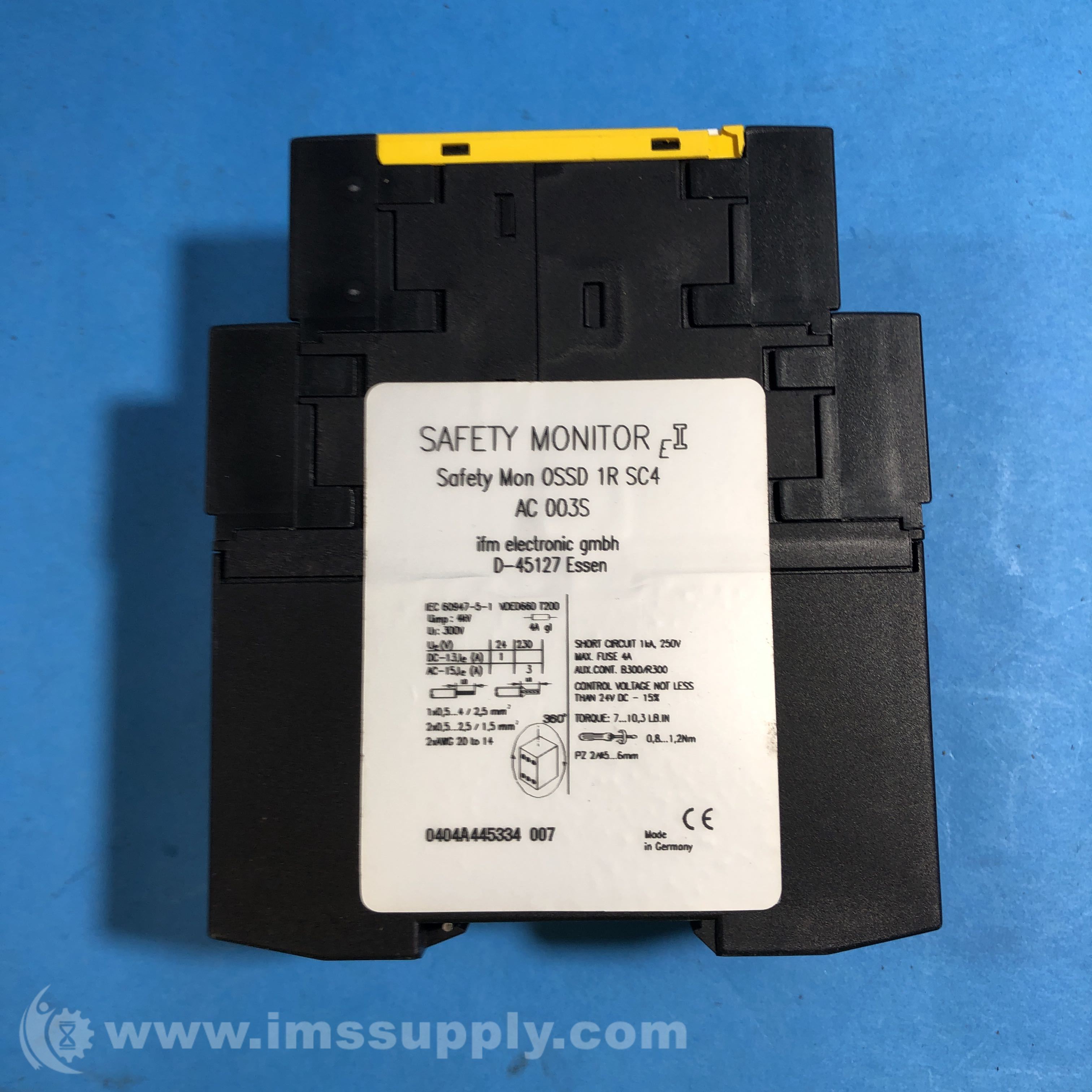 Ifm AC003S AS-Interface Safety Monitor - IMS Supply