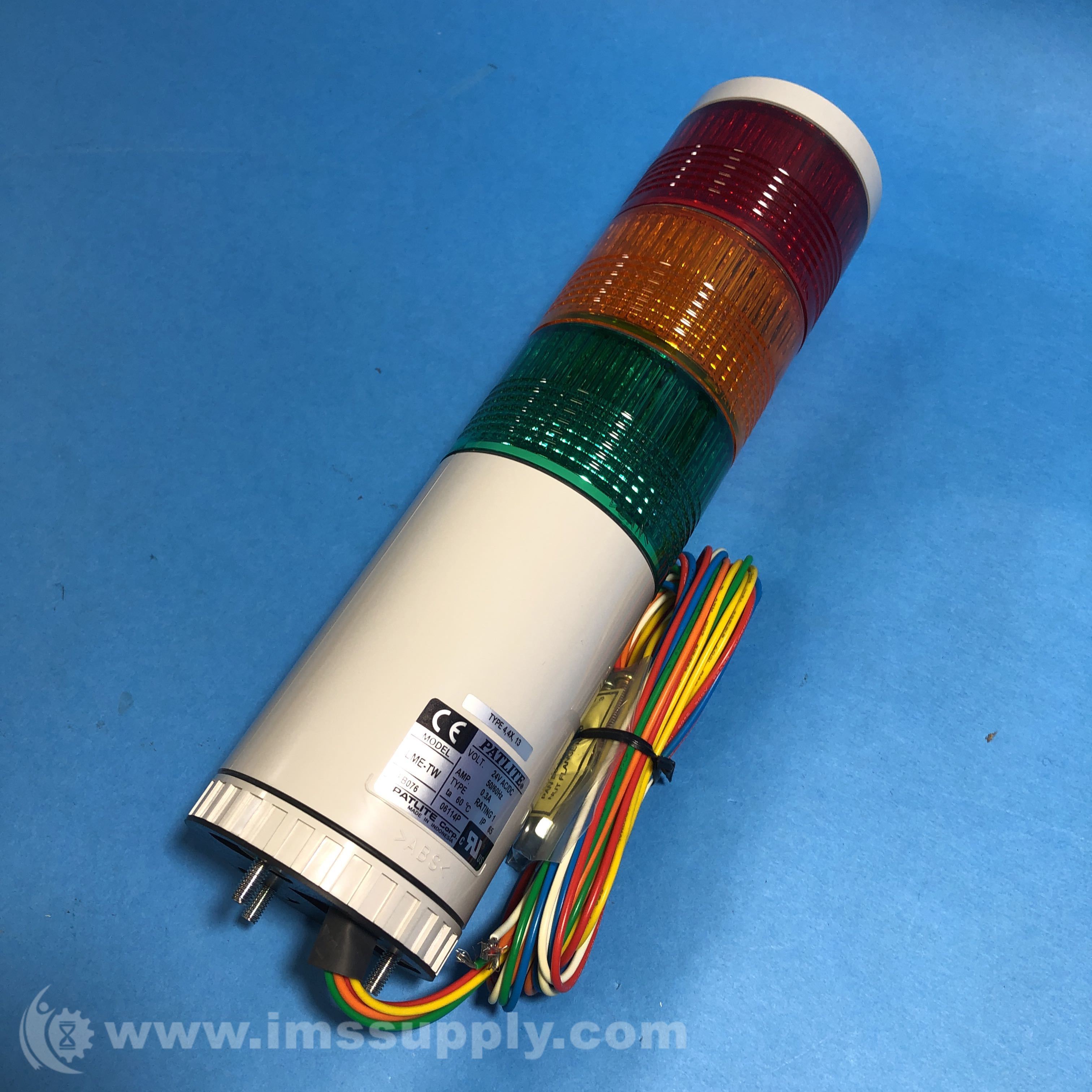 Patlite LME-302TW-RYG+FB076 Signal Tower - IMS Supply