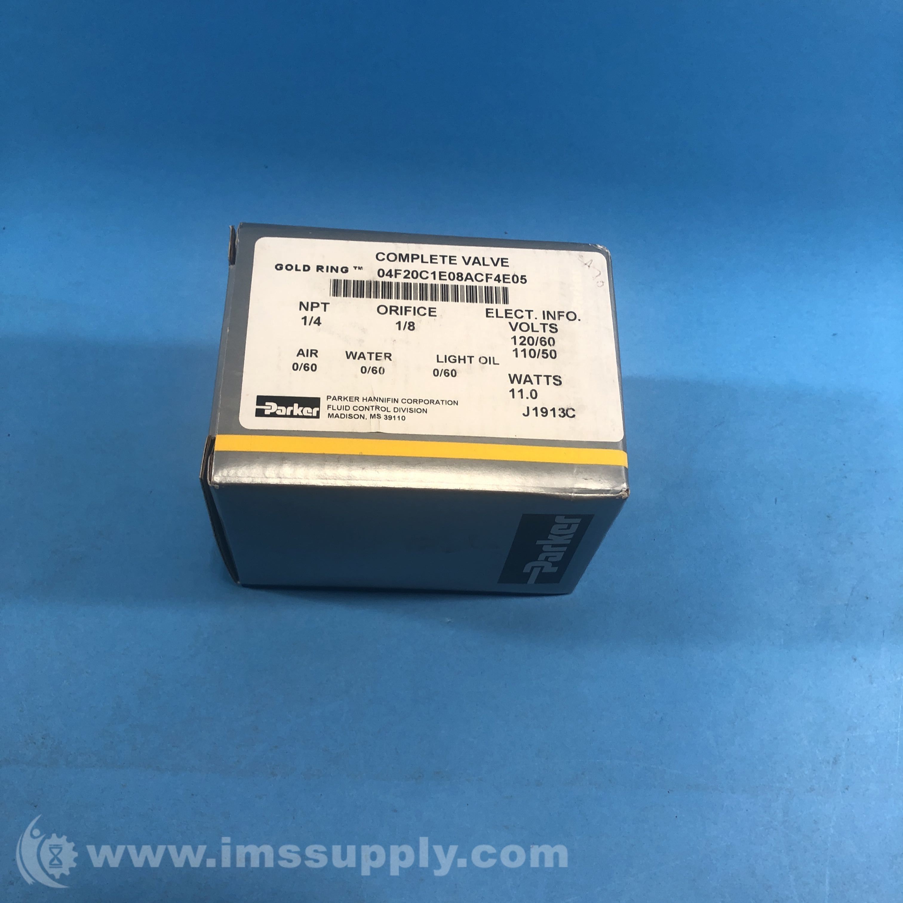 Parker VAL07378 General Purpose Solenoid Valve, 04F20C1E08ACF4E05 - IMS ...