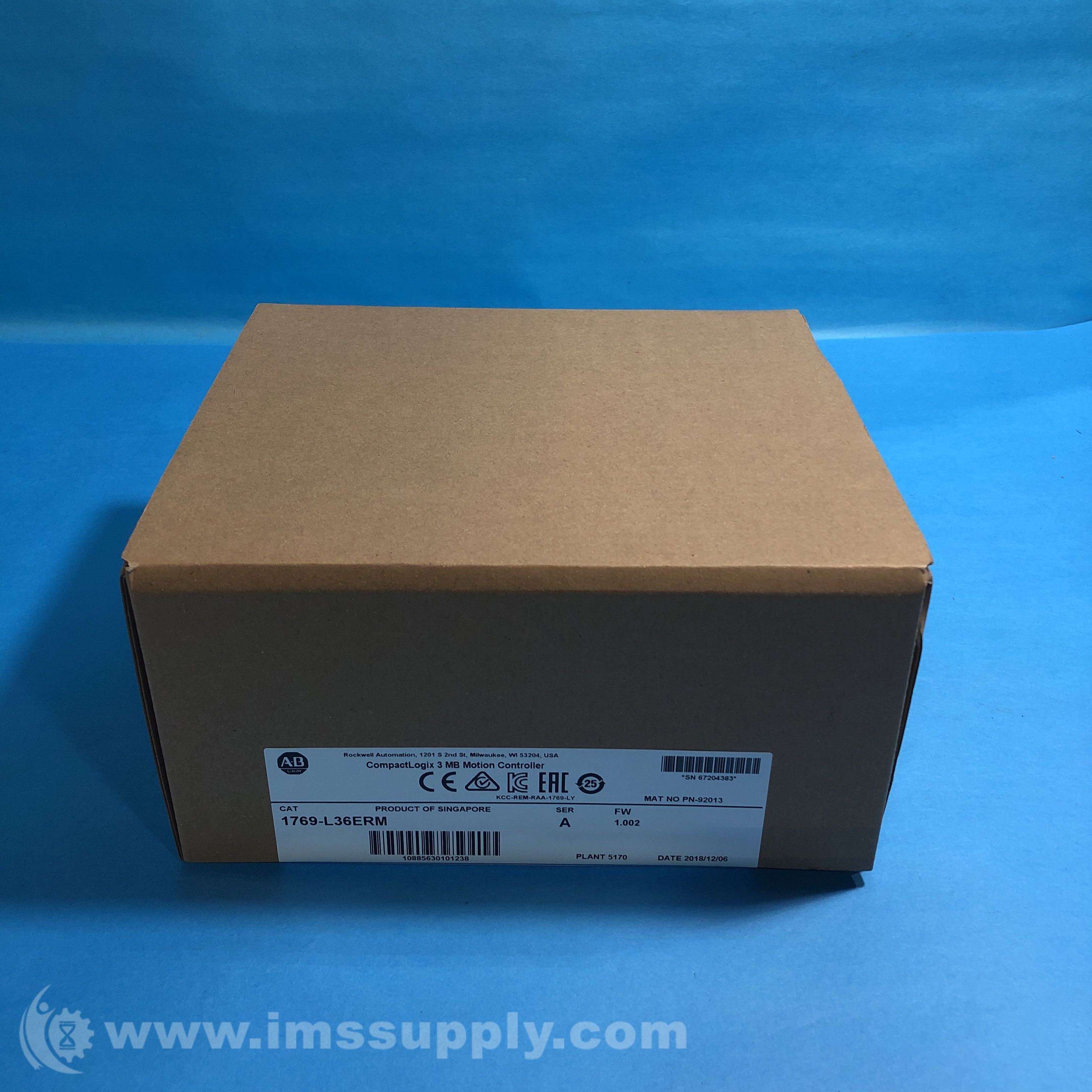 Allen Bradley 1769-L36ERM Series A CompactLogix Motion Controller - IMS ...