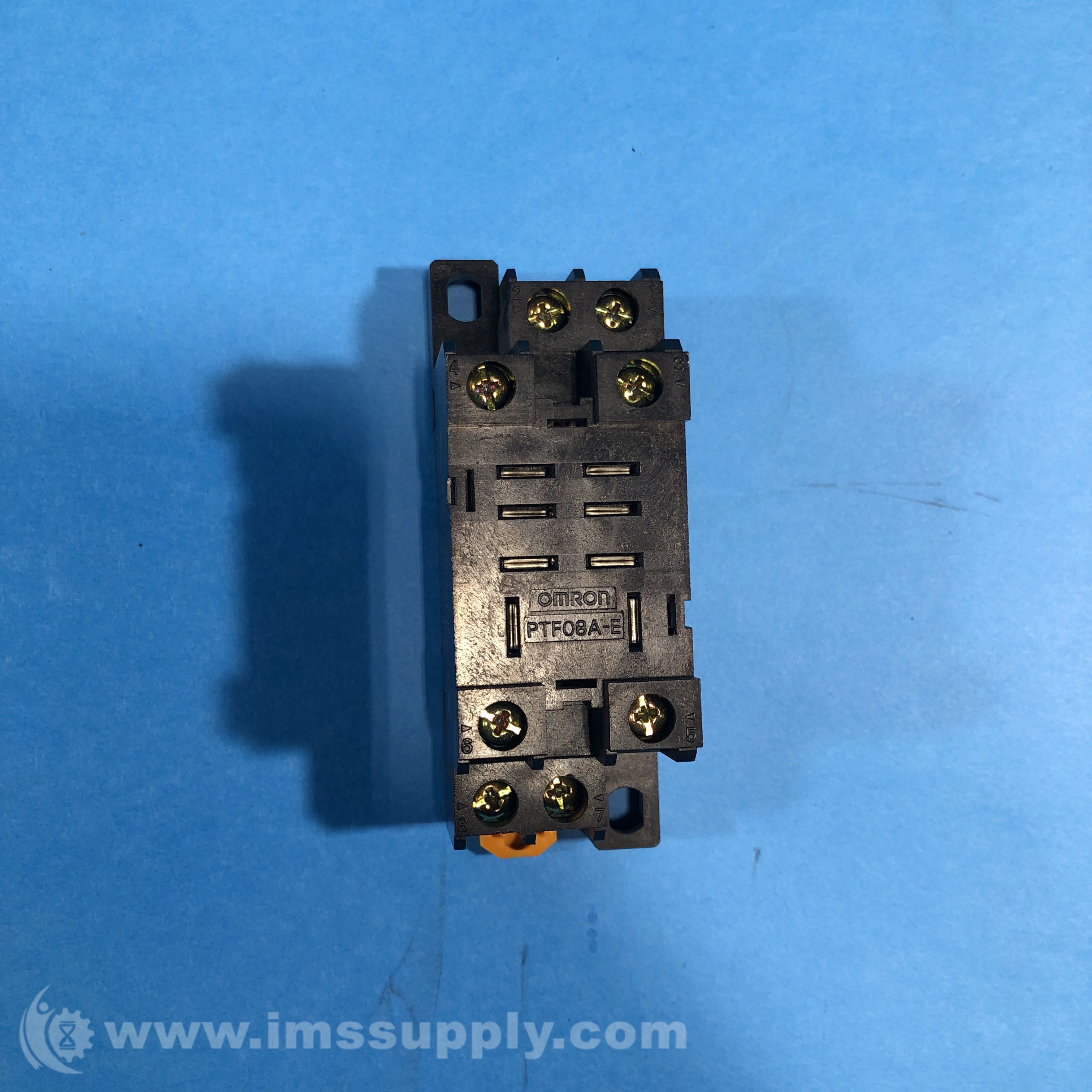 Omron PTF08A-E Relay Socket, 15 Amp, 110 VAC, 8 Blade - IMS Supply