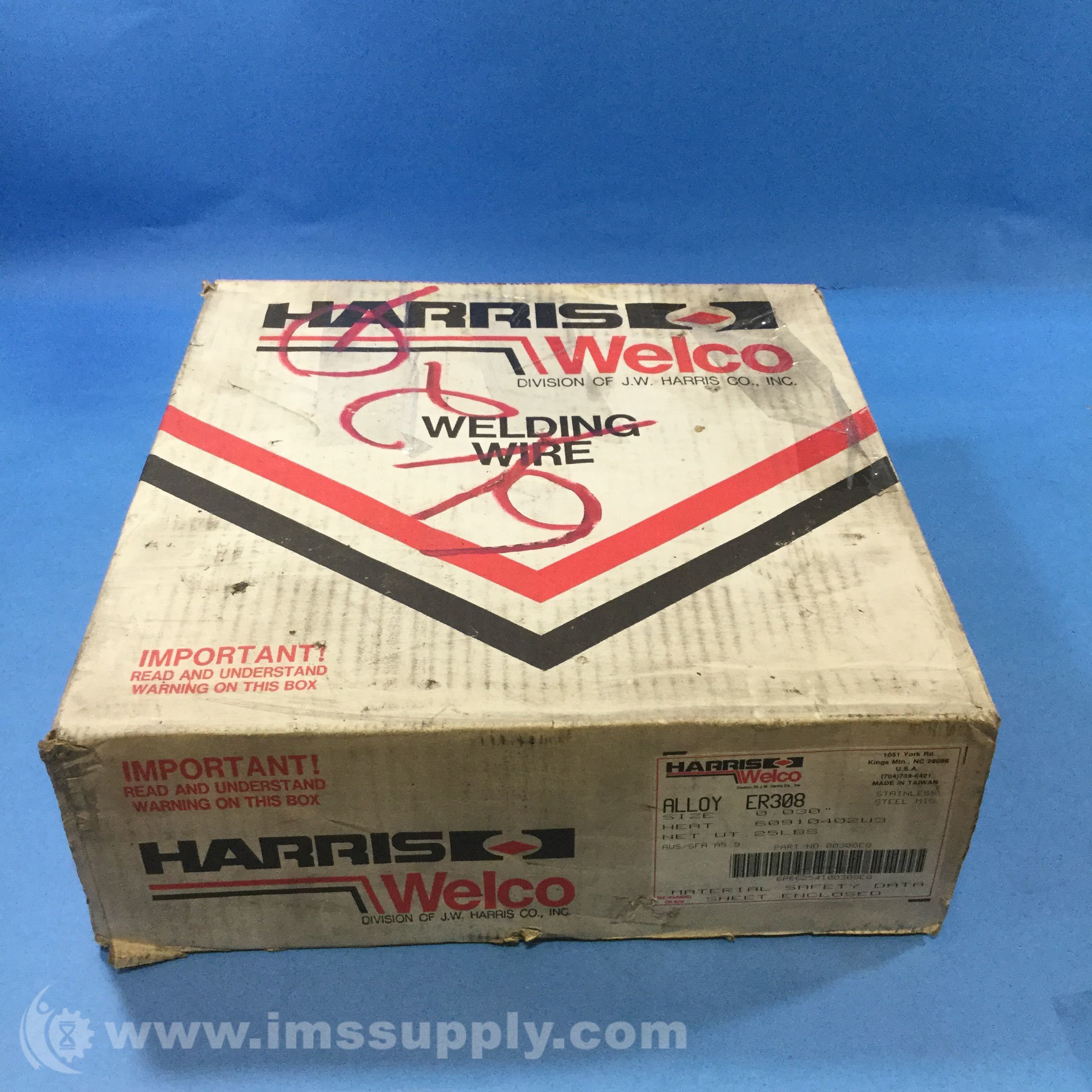 HARRIS WELCO 00308H8 Stainless Steel MIG Wire - IMS Supply
