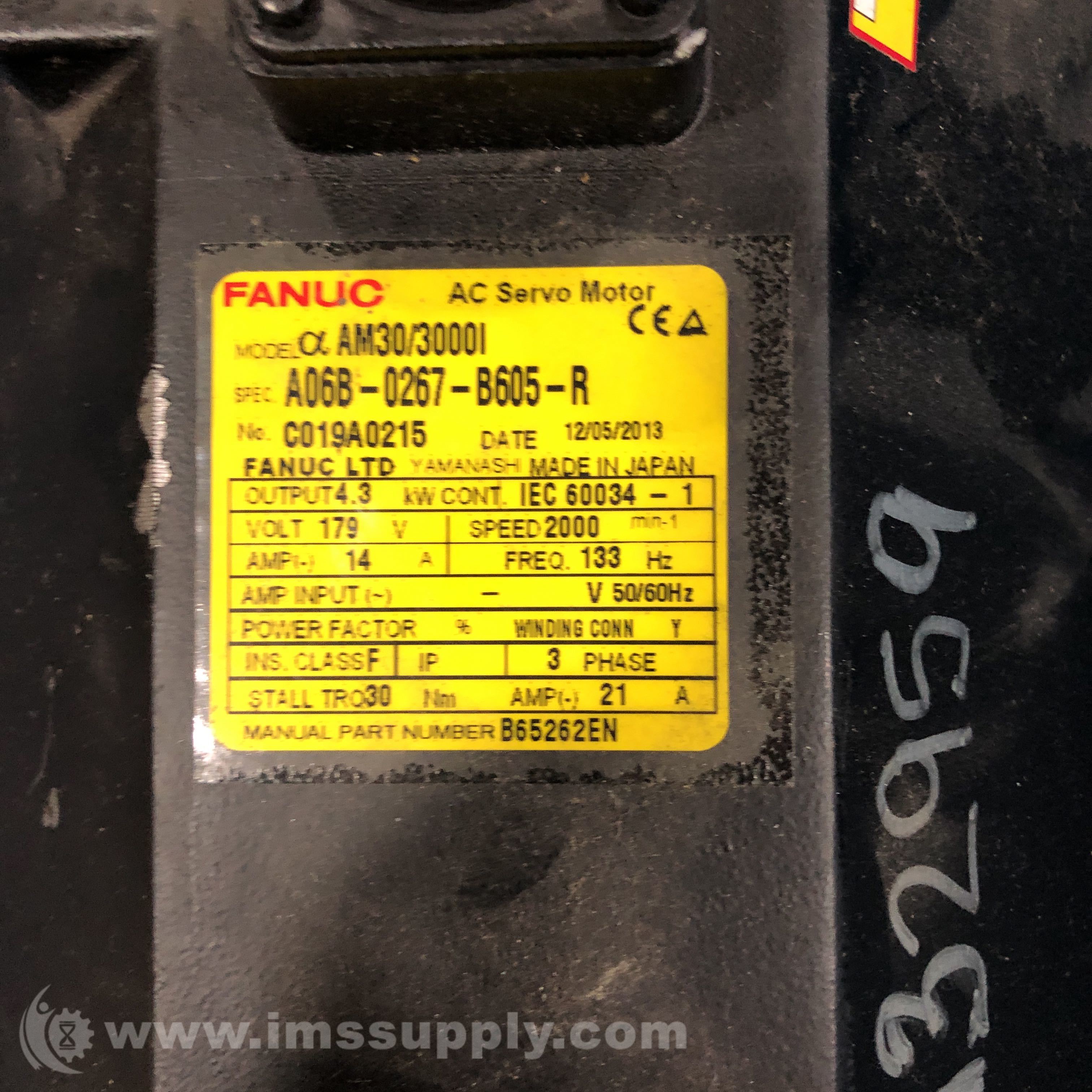 Fanuc A06B-0267-B605-R AC Servo Motor - IMS Supply