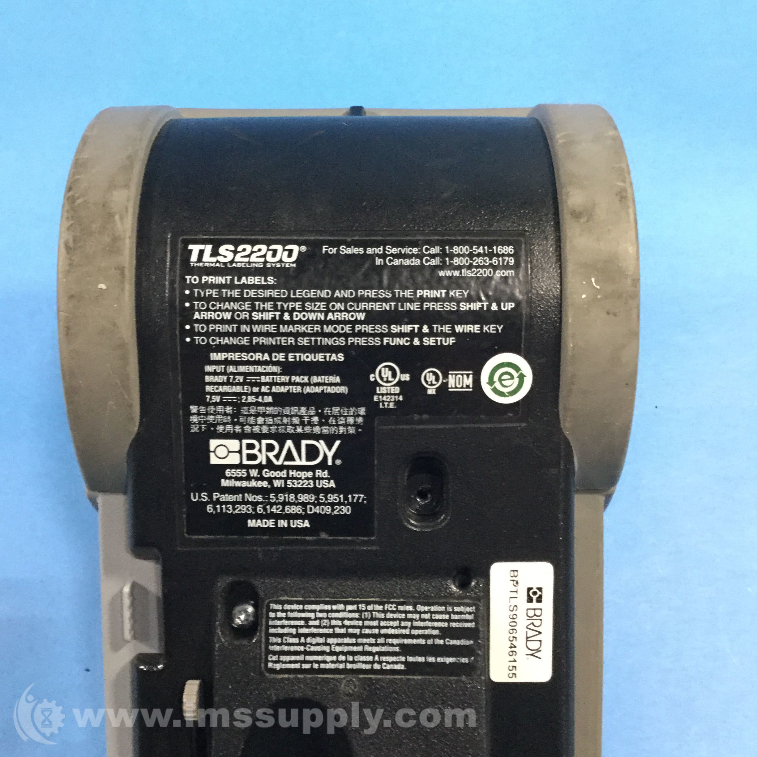 Brady TLS2200 Portable Label Printer - IMS Supply