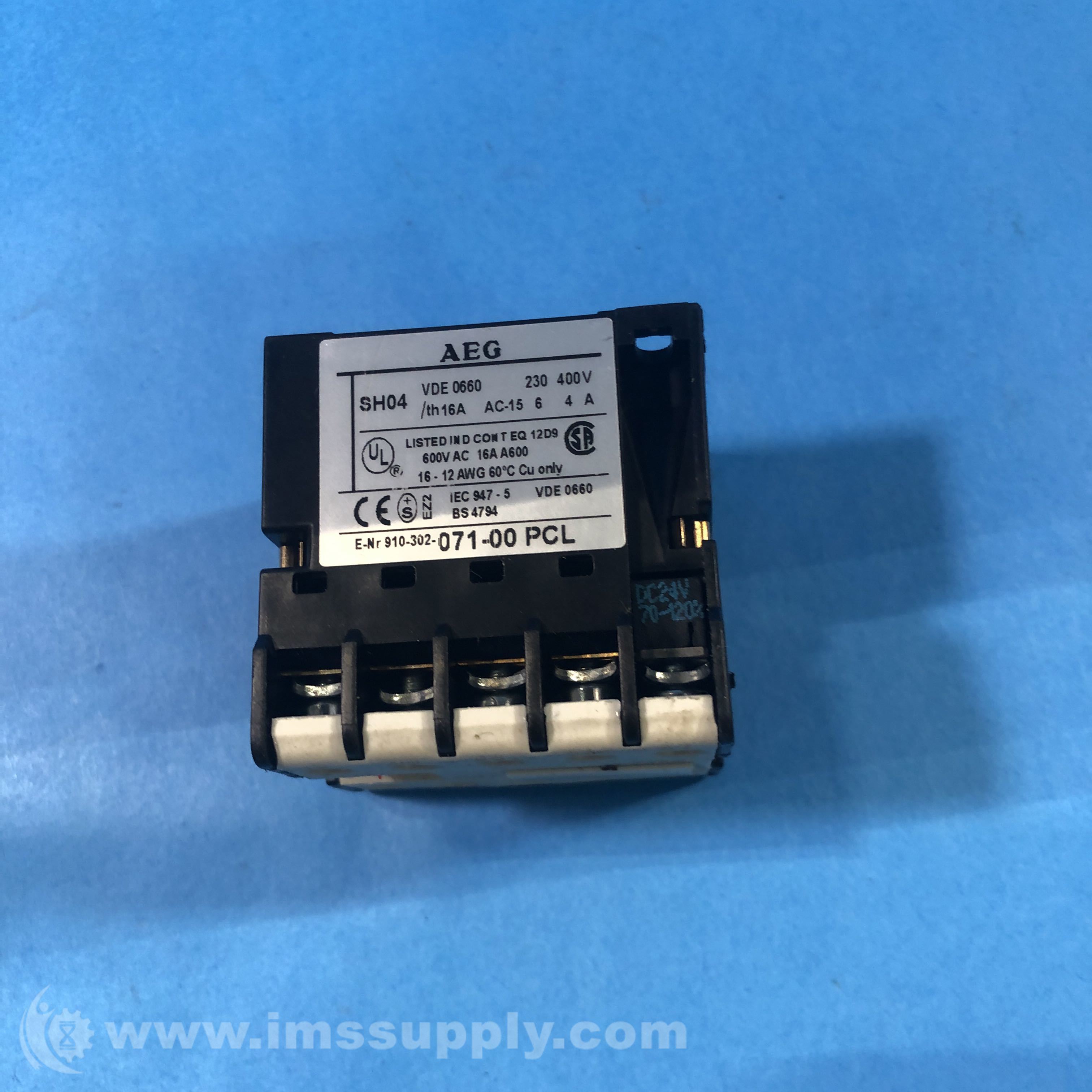 Eec Aeg SH04 VDE 0660 Relay, 16 Amp - IMS Supply
