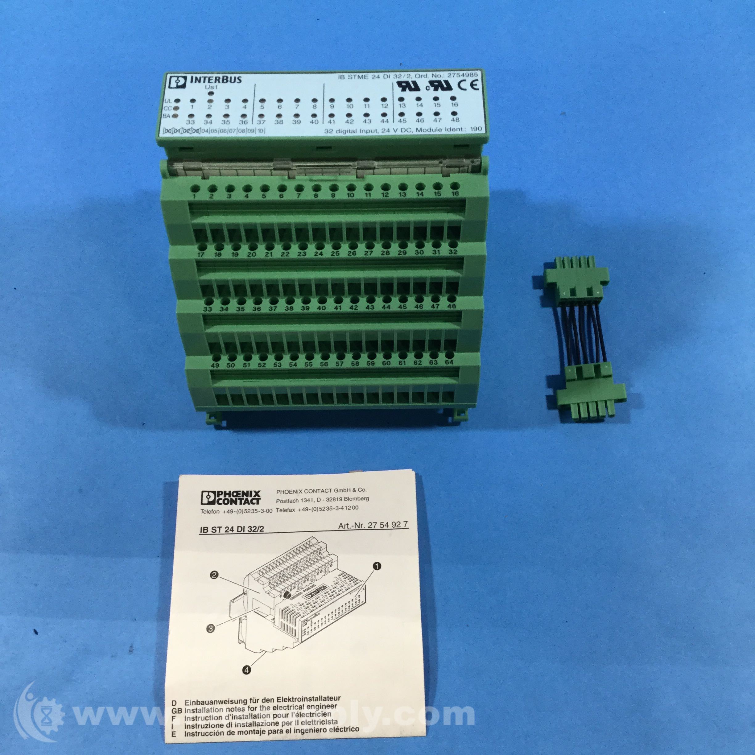 Phoenix Contact 2754927 Digital Input Module, 32 Inputs - IMS Supply