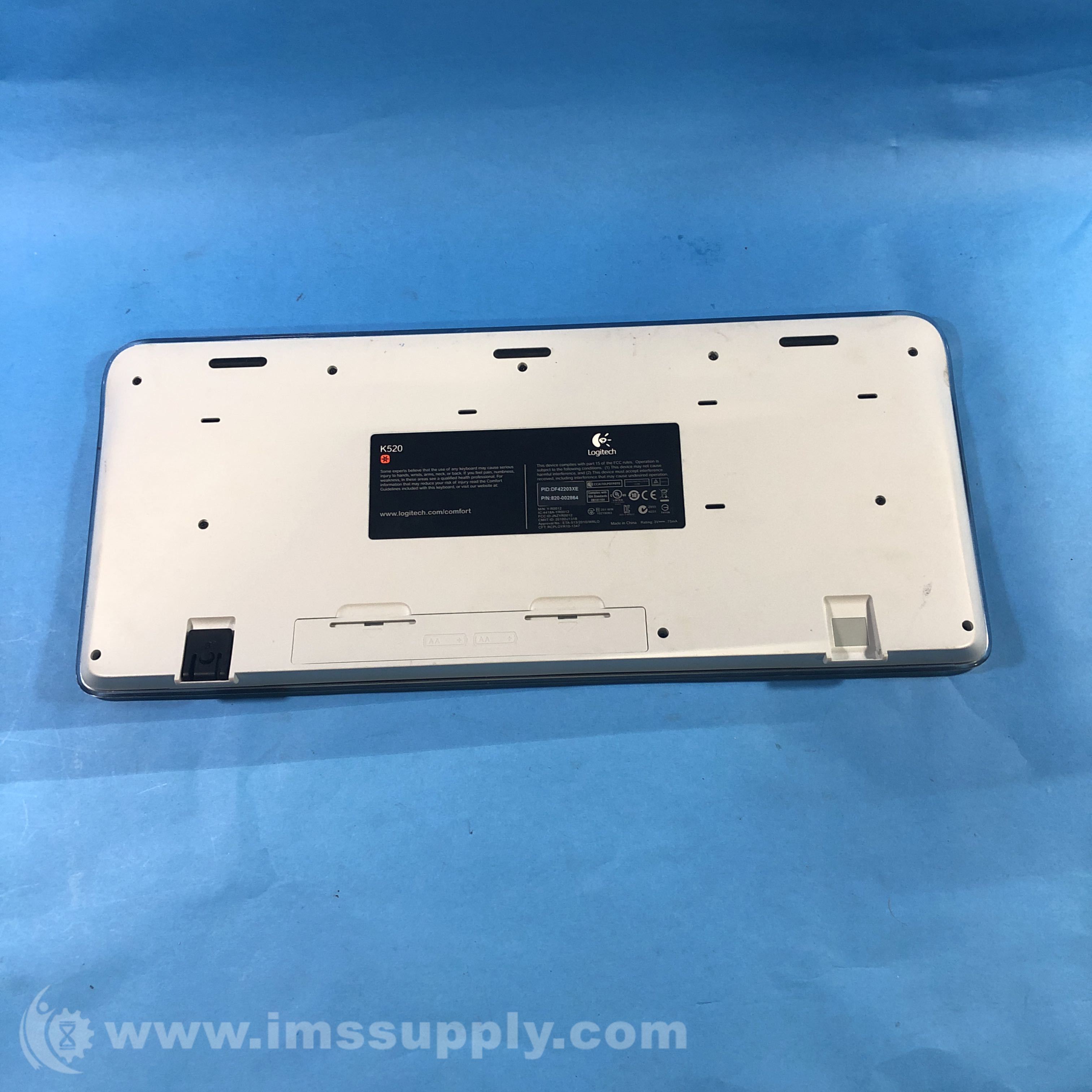 Logitech 820-002864 K520 Black Wireless USB Keyboard - IMS Supply