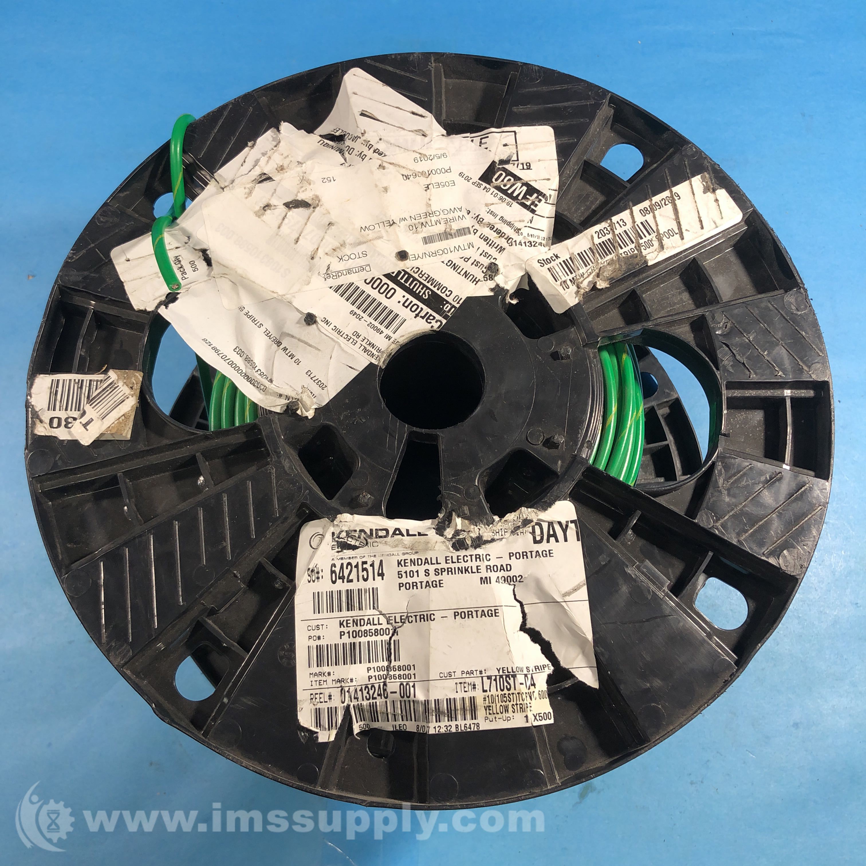 Omni Cable L710ST-04 500 Feet Green w/ Yellow MTW 10 AWG Cable - IMS Supply