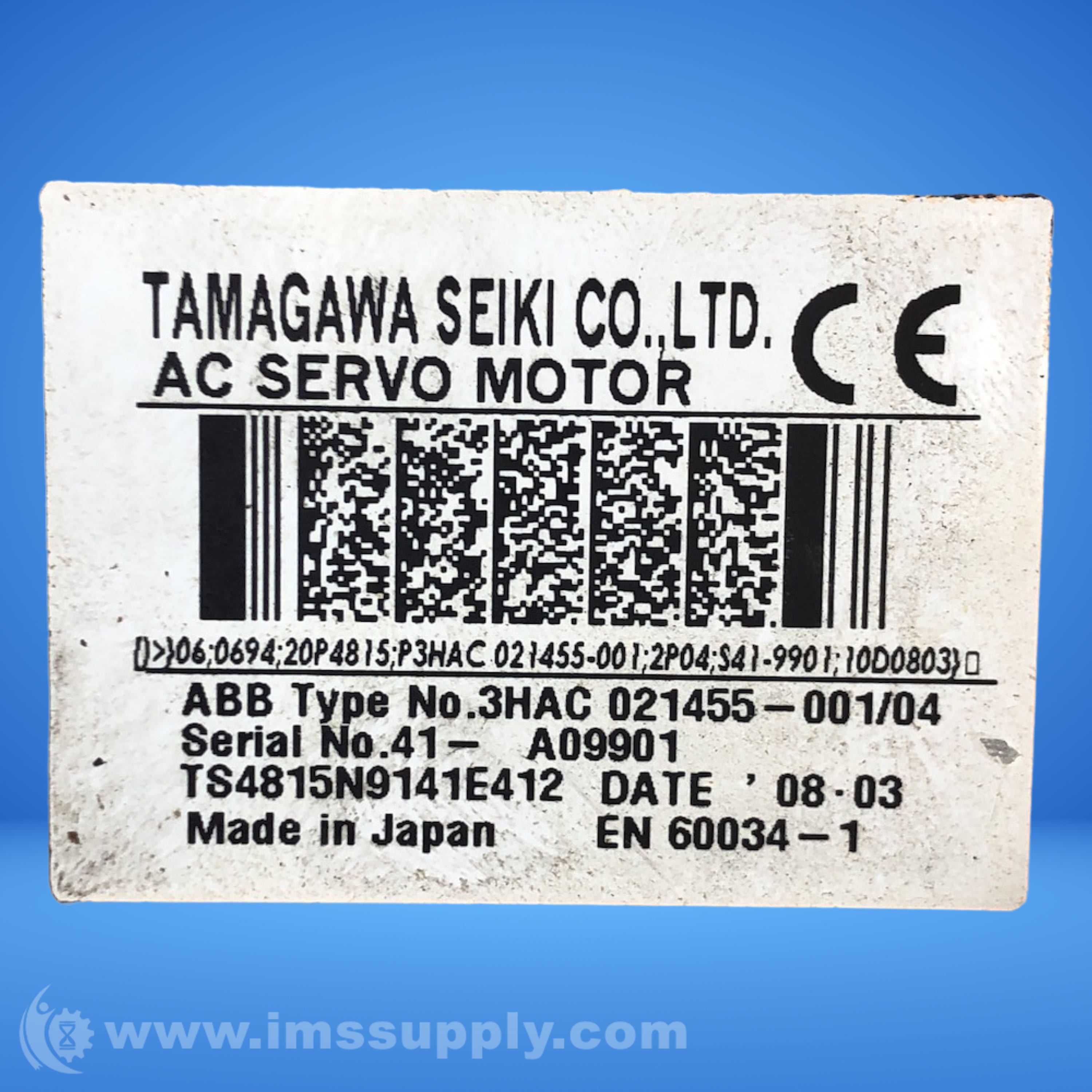 ABB 3HAC021455-001 Rotational AC Motor M41 - IMS Supply