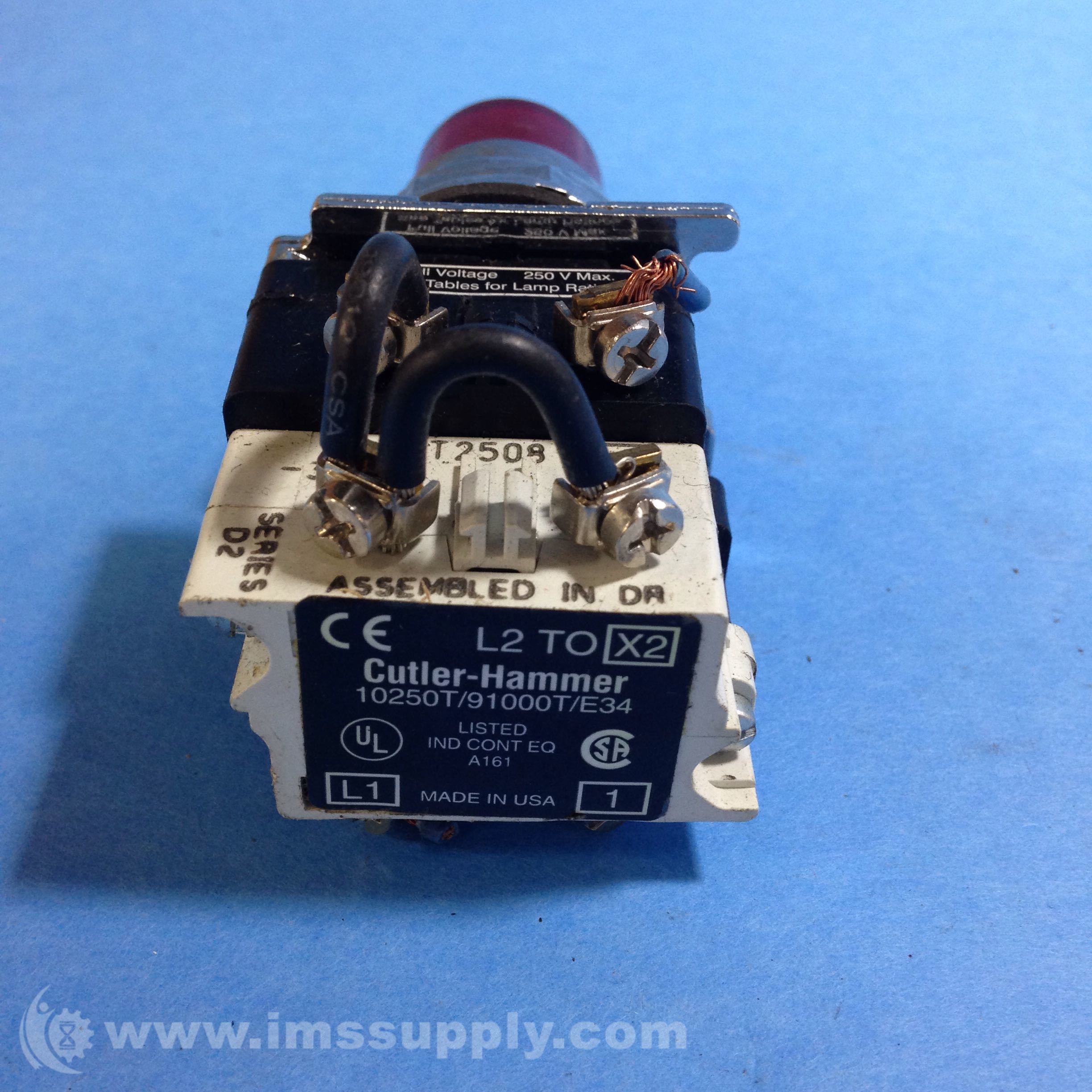 Cutler Hammer 10250T-91000T-E34 Pushbutton Illuninated Lens - IMS Supply
