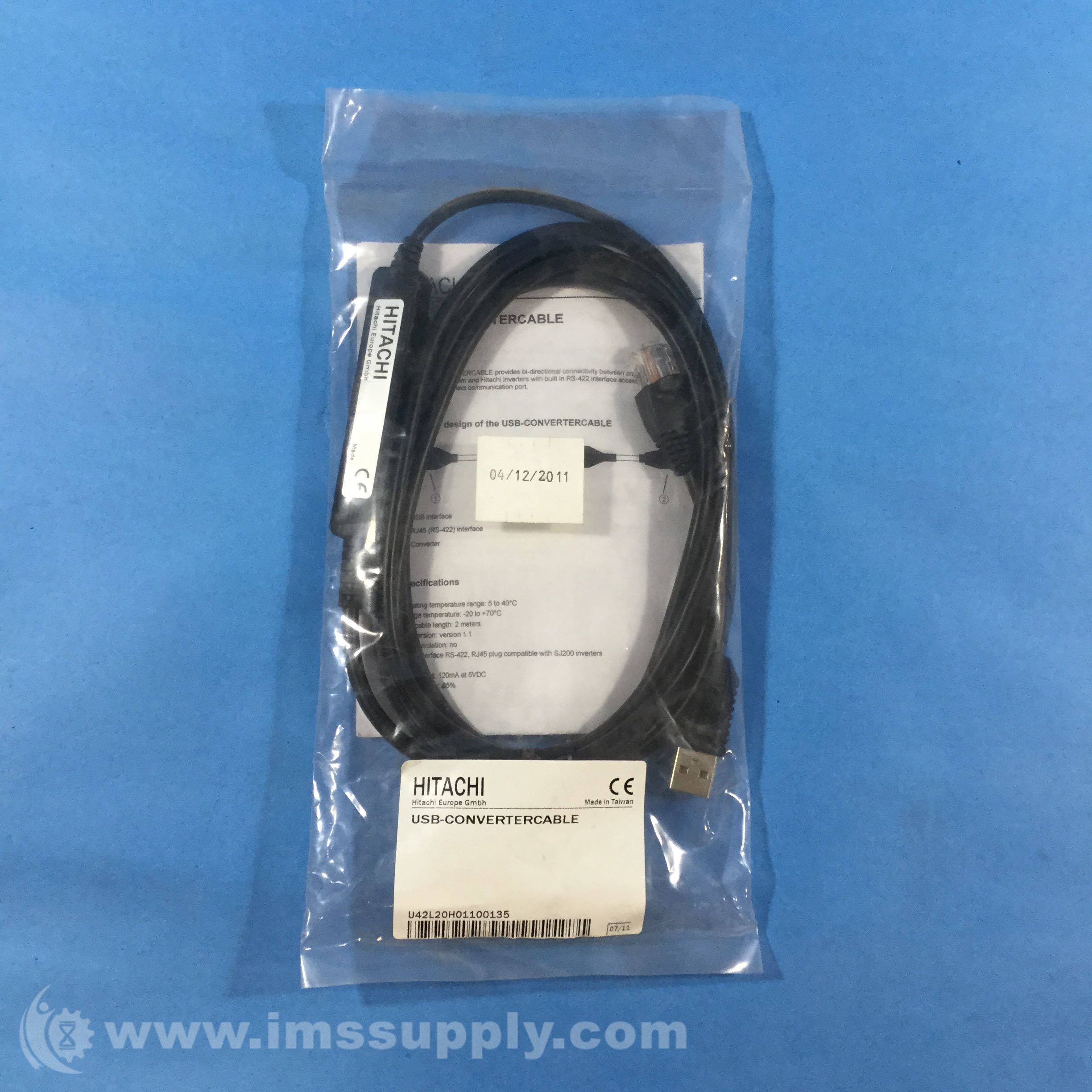 Hitachi USB-CONVERTERCABLE USB Port to RS422 Conversion Cable - IMS Supply
