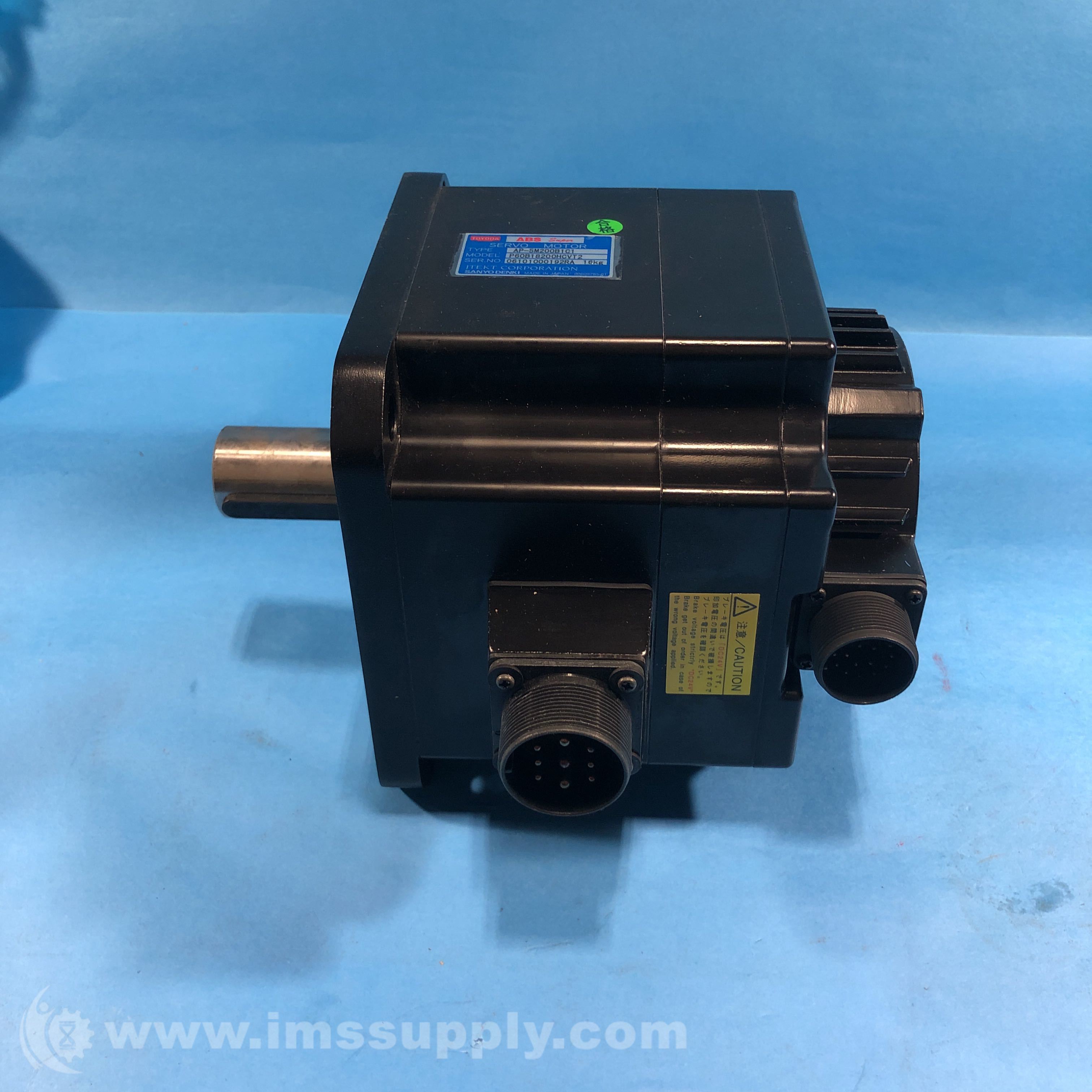 Sanyo Denki P60B18200HCVT2 ABS Super Servo Motor - IMS Supply
