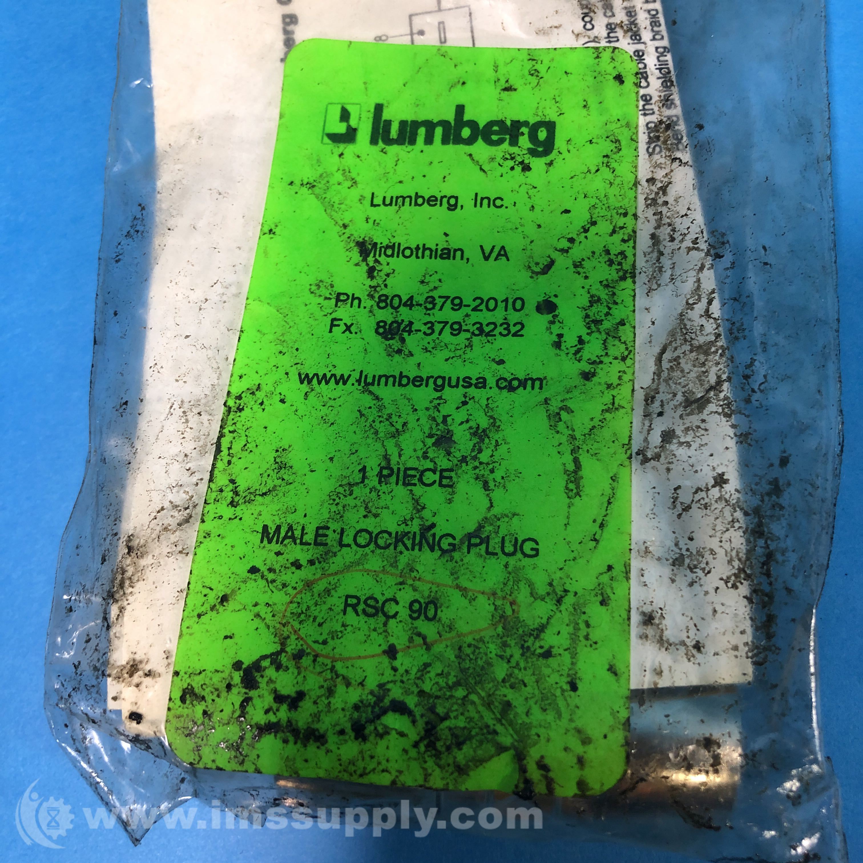 Lumberg Automation RSC-90 Male Locking Plug Connector - IMS Supply