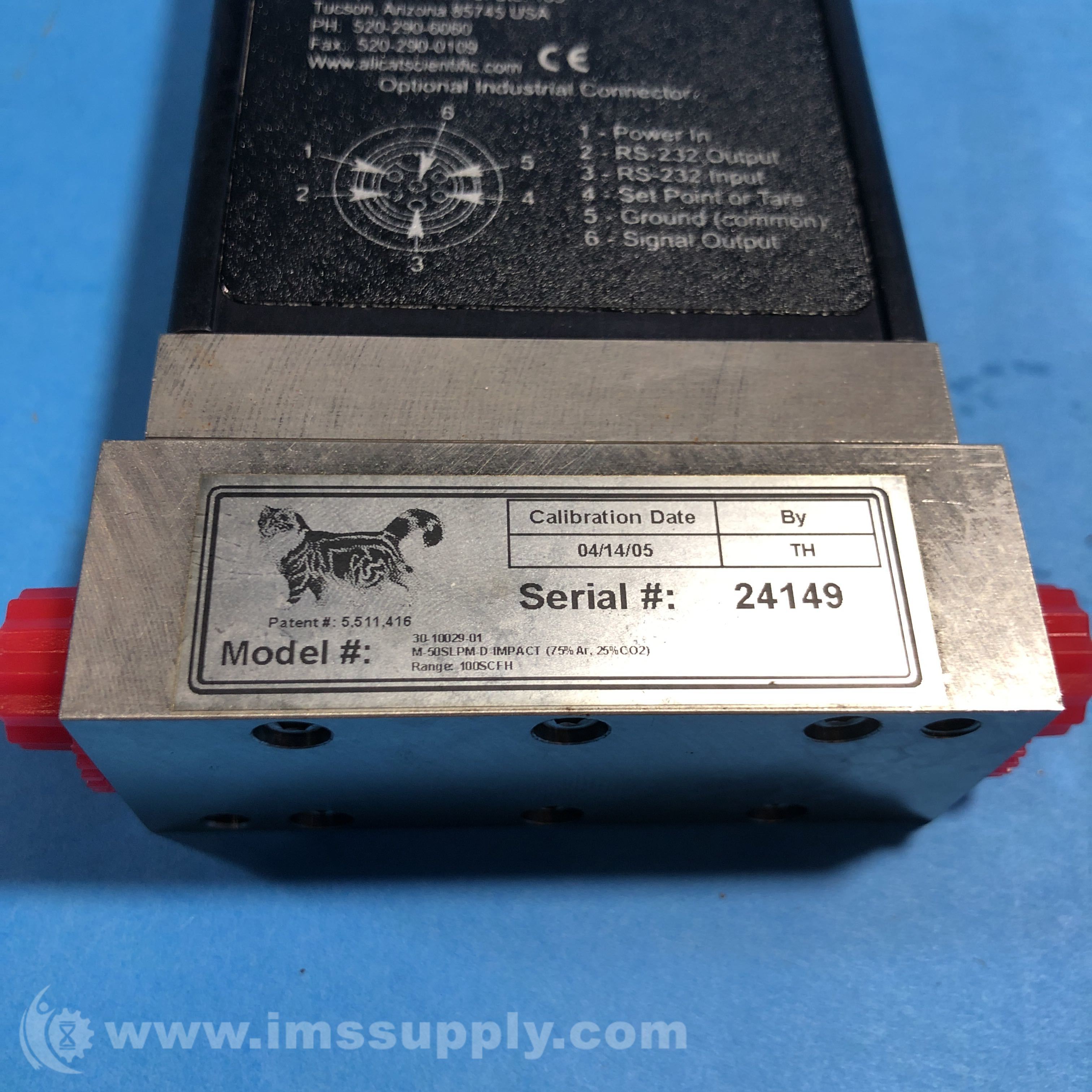 Alicat Scientific 30-10029-01 Mass Flow Meter - IMS Supply