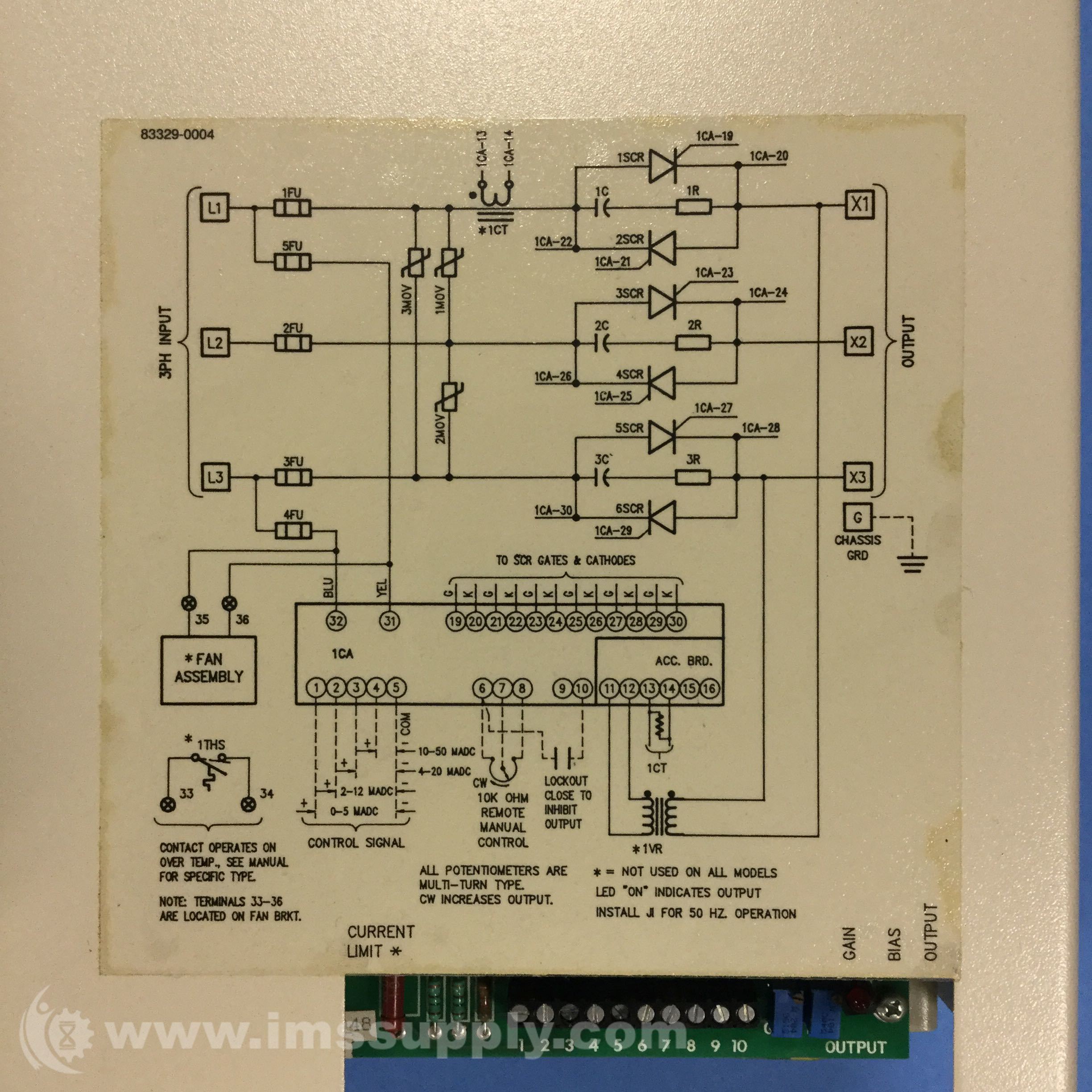 Spang NC7G5-A-24000 SCR Firing Control Power Control Unit - IMS Supply