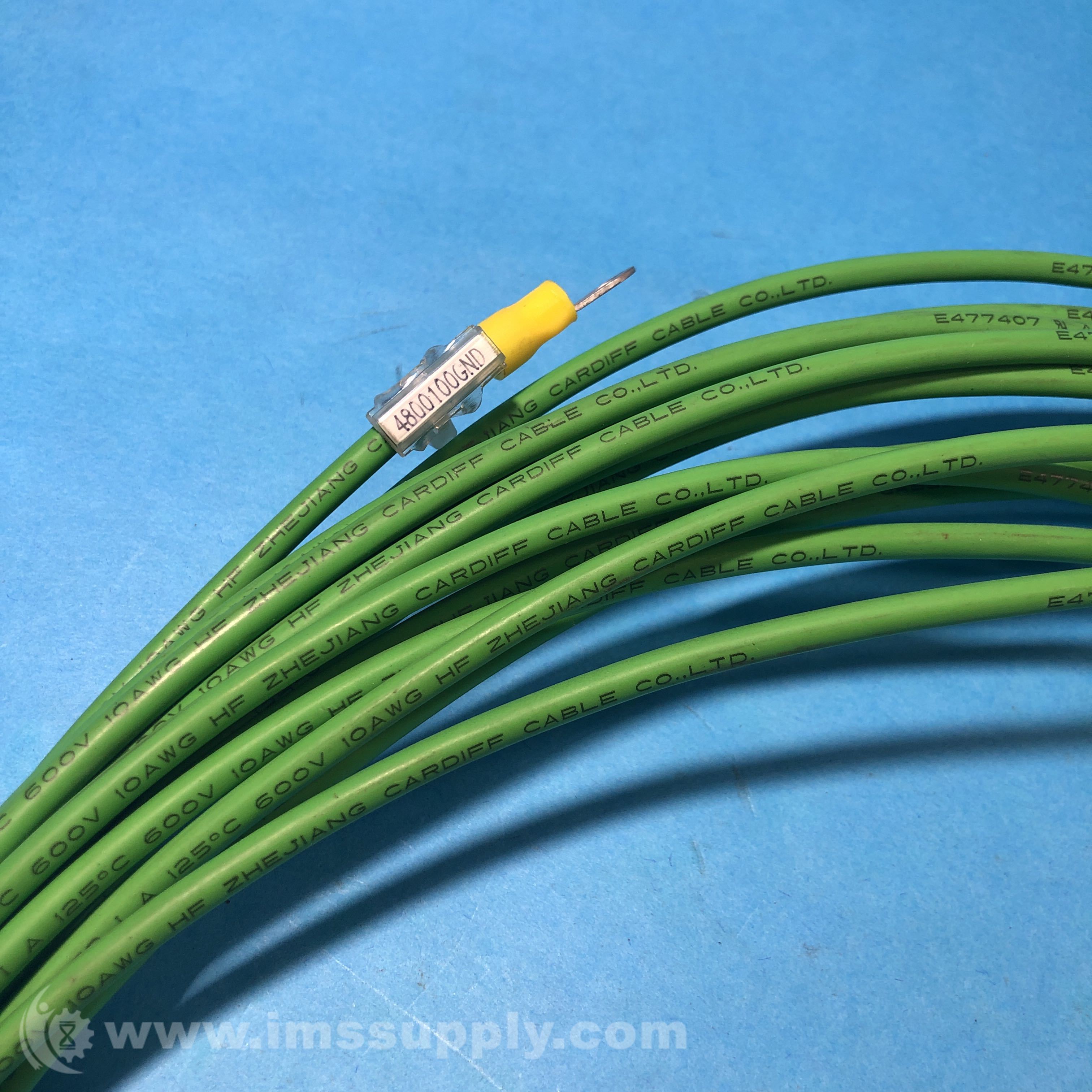 Zhejiang Cardiff Cable Co. Ltd. E477407 Green Cable - IMS Supply