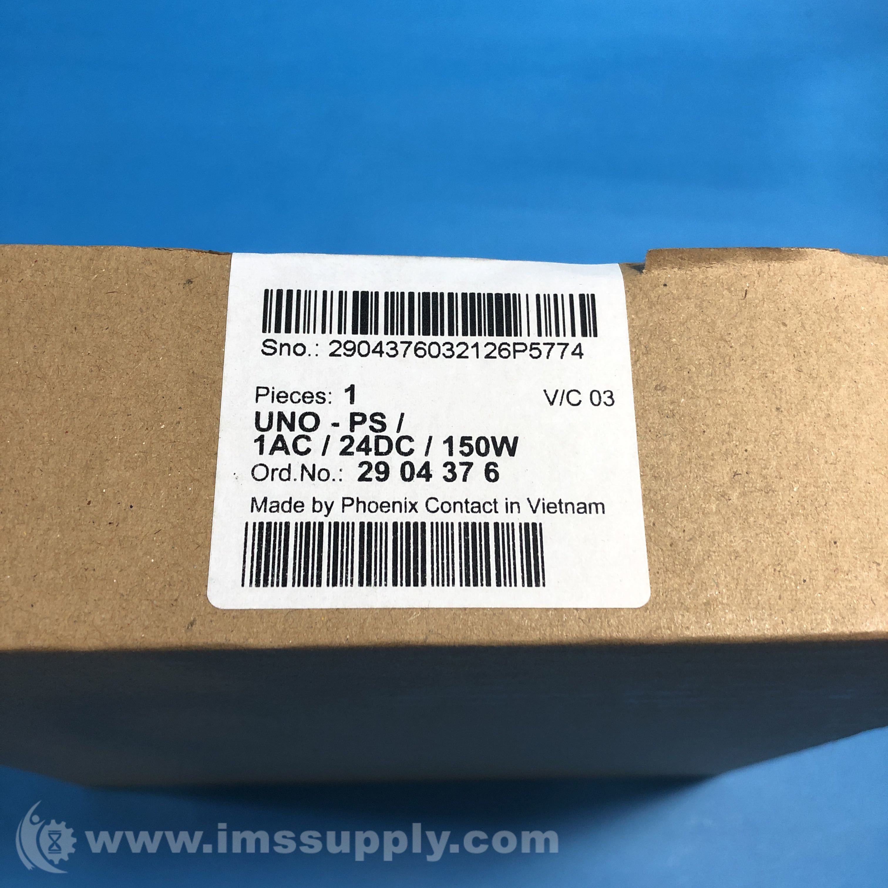 Phoenix Contact UNO-PS/1AC/24DC/150W Power Supply Unit - IMS Supply