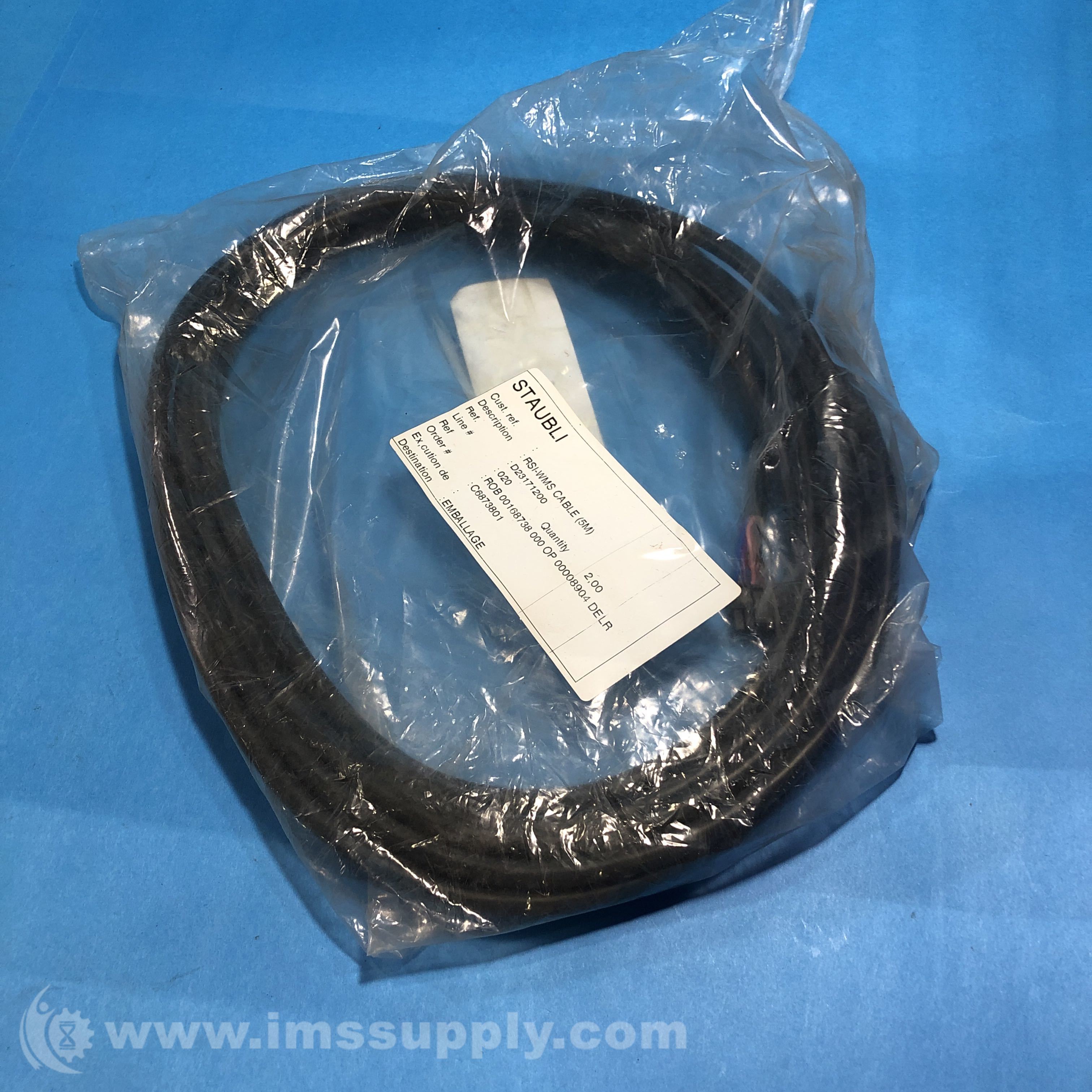 Staubli D23171200-C 5 M Length RSI-WMS Cable - IMS Supply