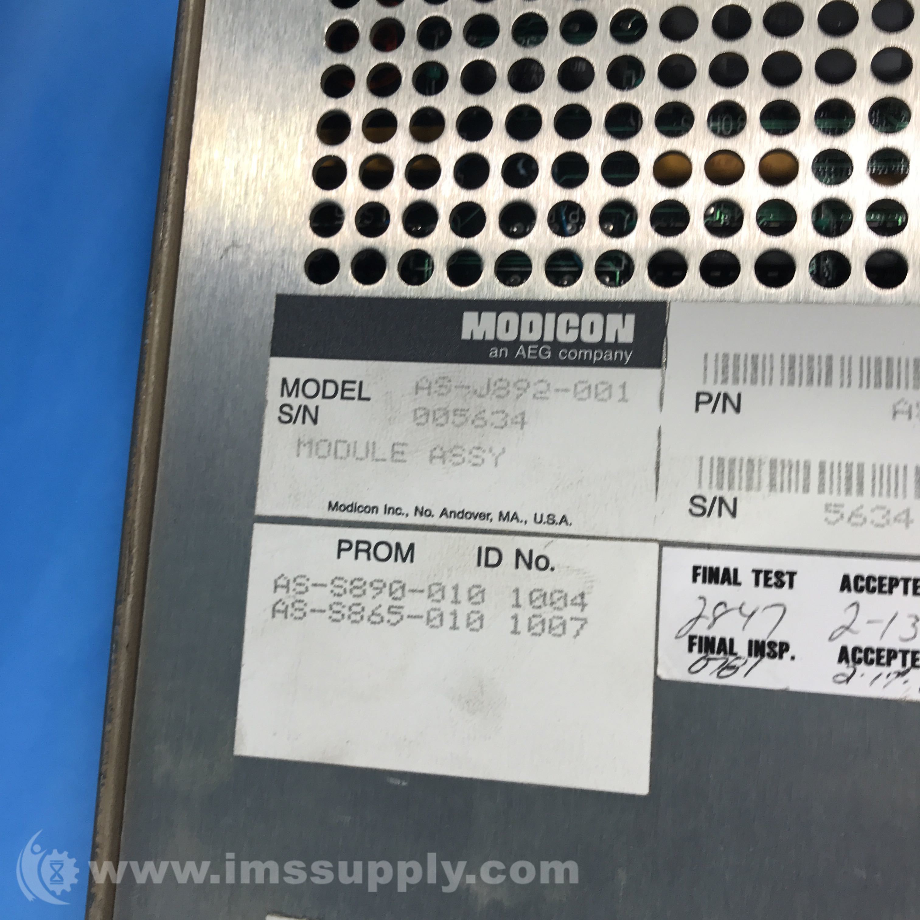 Modicon AS-J892-001 I/O Processor Module - IMS Supply