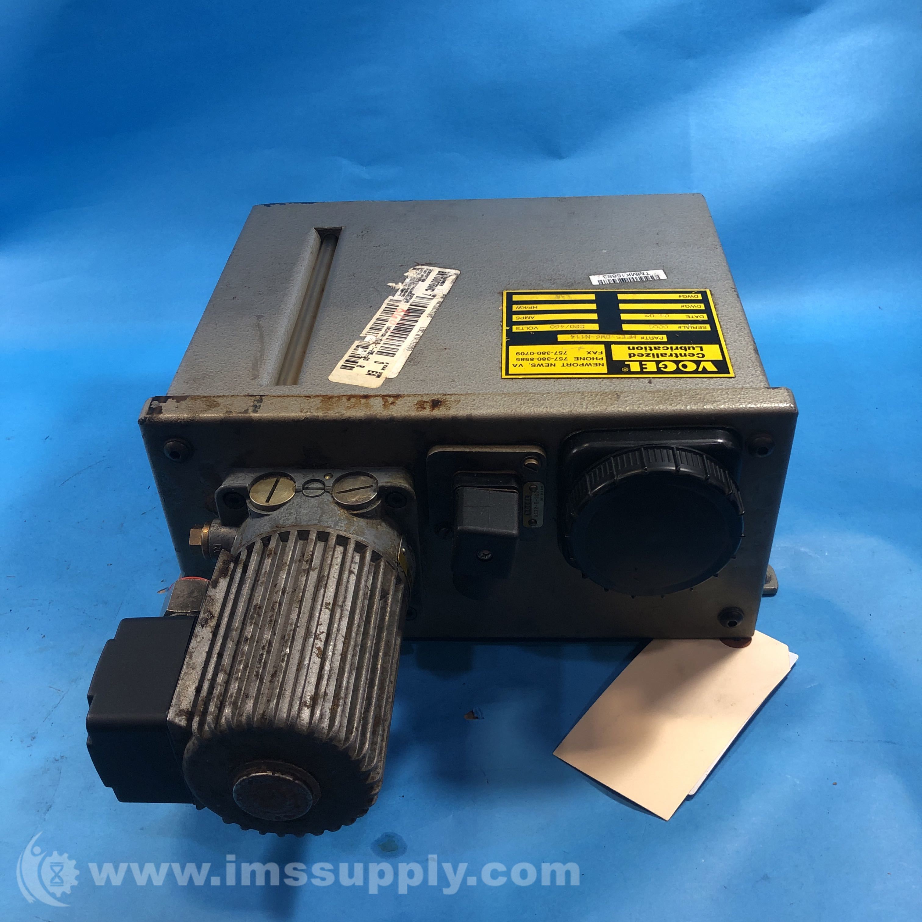 Vogel MFE5-BW6-N114 Central Auto Lubrication Pump - IMS Supply