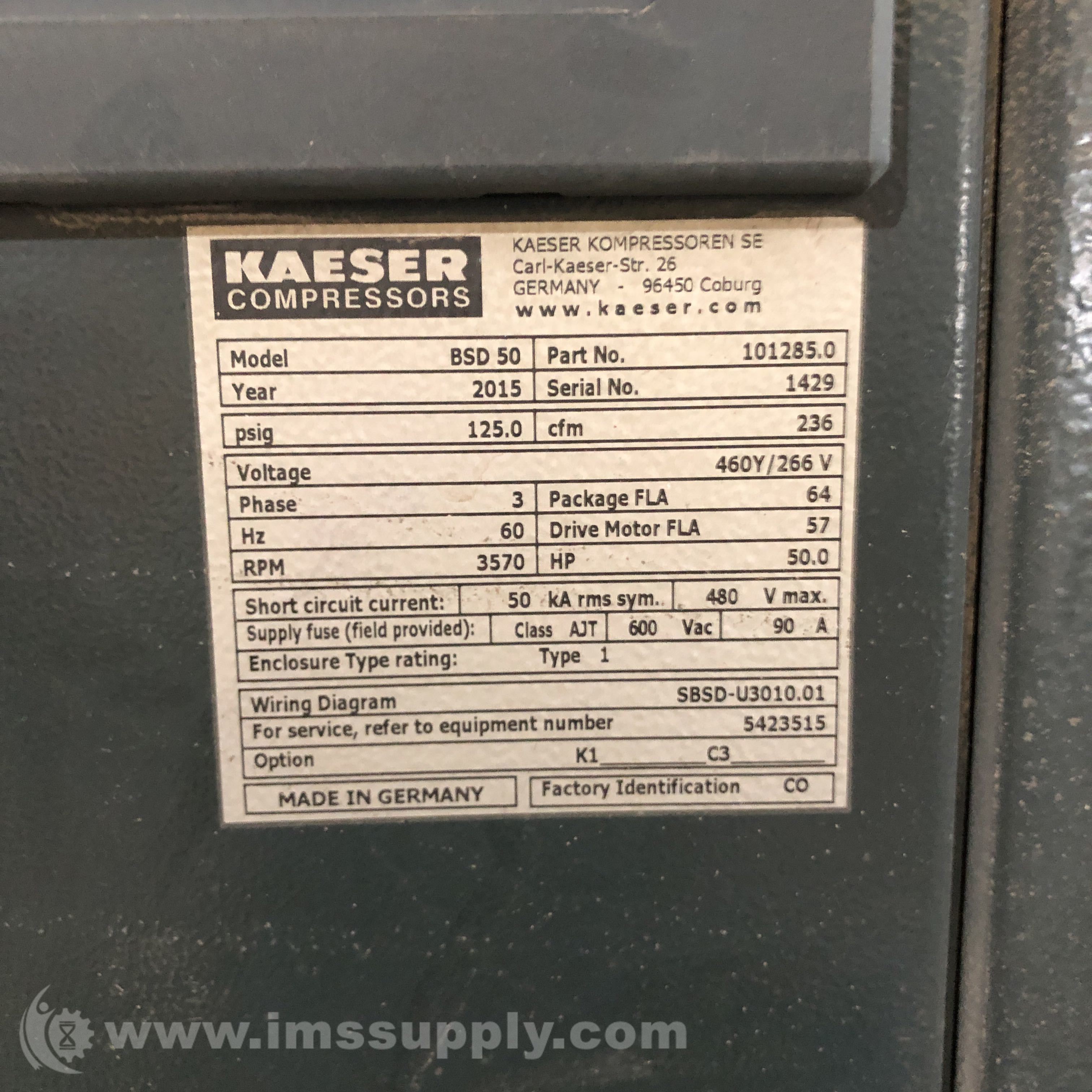 Kaeser Compressors BSD 50 - IMS Supply