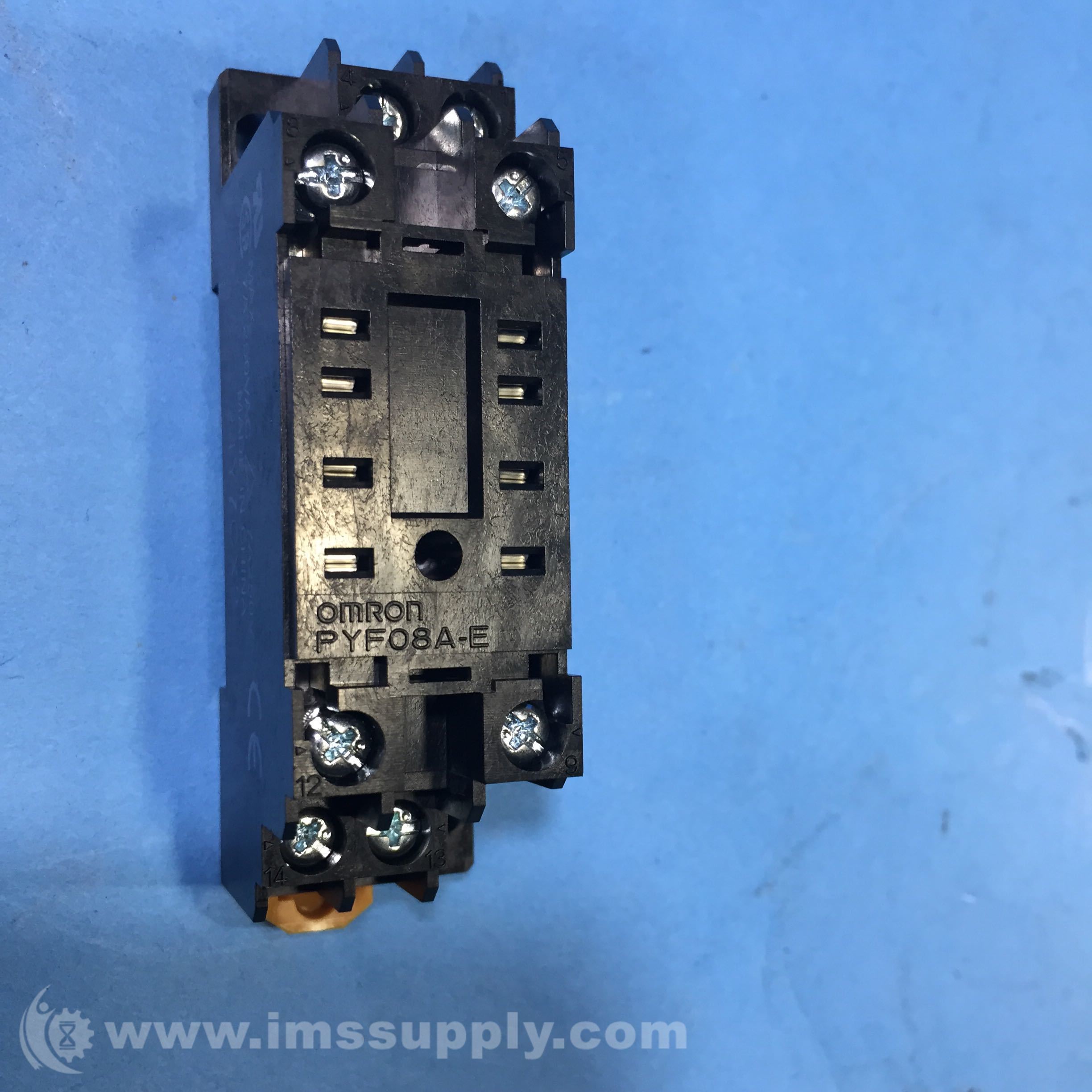 Omron PYF08A-E Relay Socket, DIN Rail, Screw, 8 Pins - IMS Supply