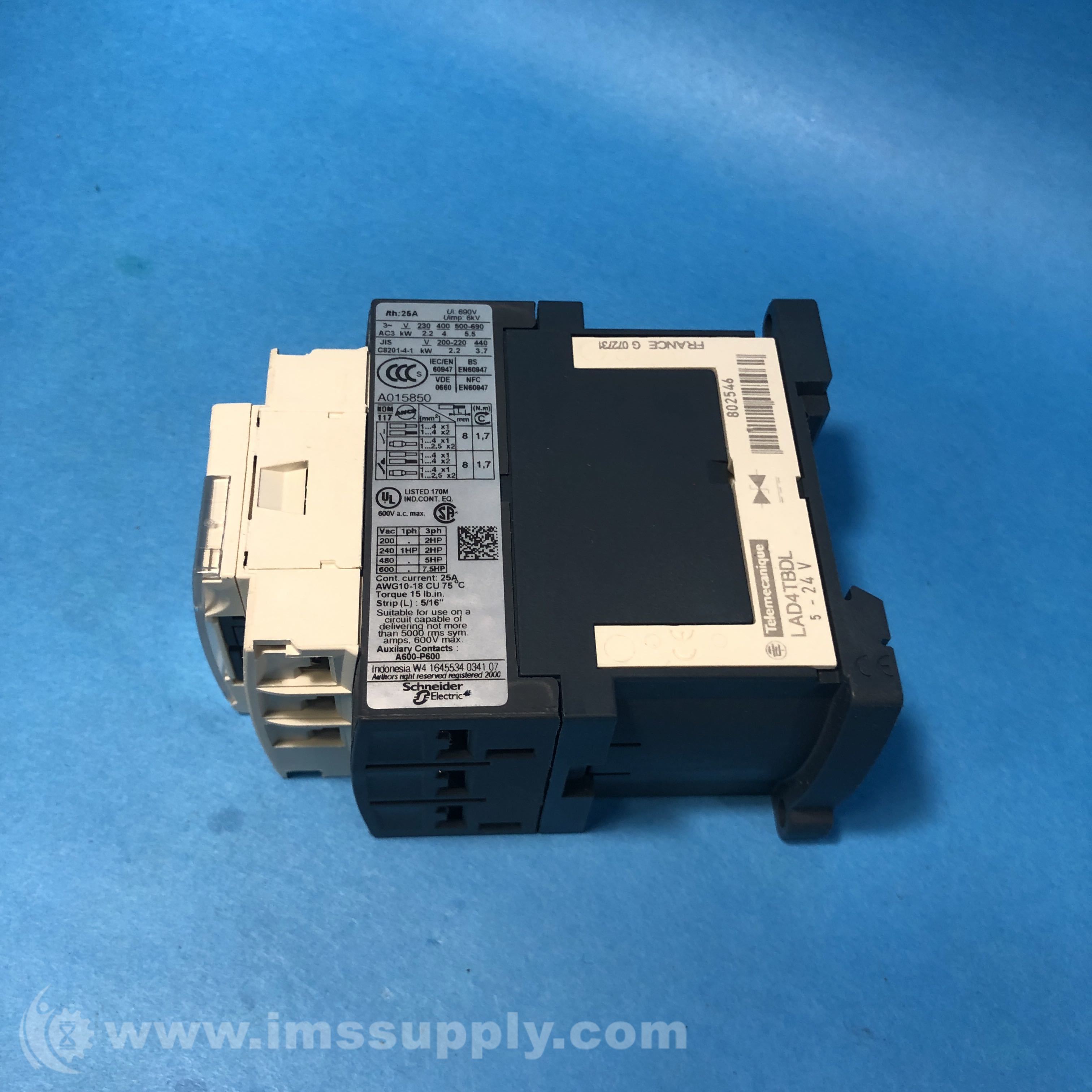 Schneider Electric LC1-D09BD IEC Contactor, 9 Amp - IMS Supply