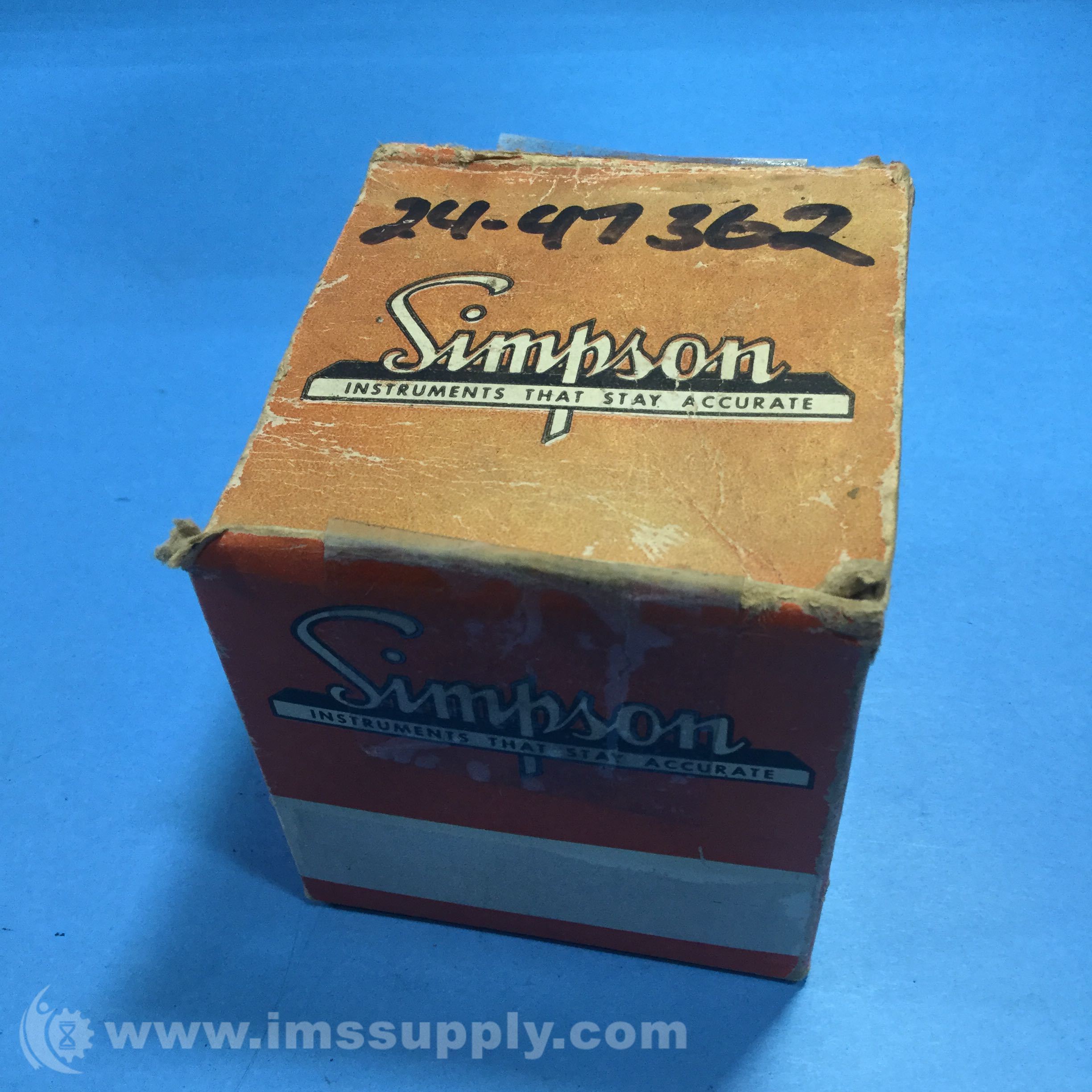 Simpson Electric Company, Inc. 1257 Analog Meter - IMS Supply