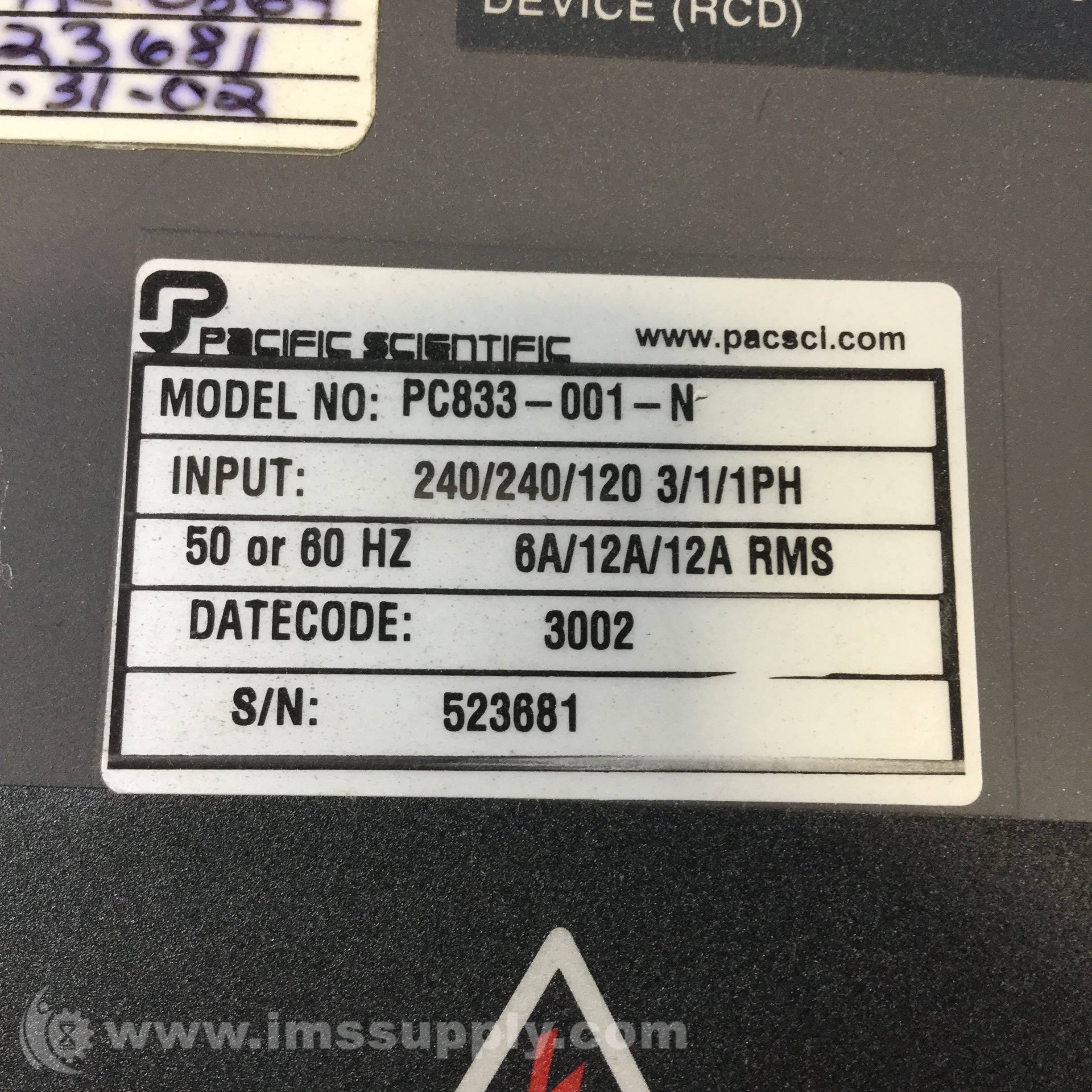 Pacific Scientific Instruments PC833-001-N Servo Drive - IMS Supply