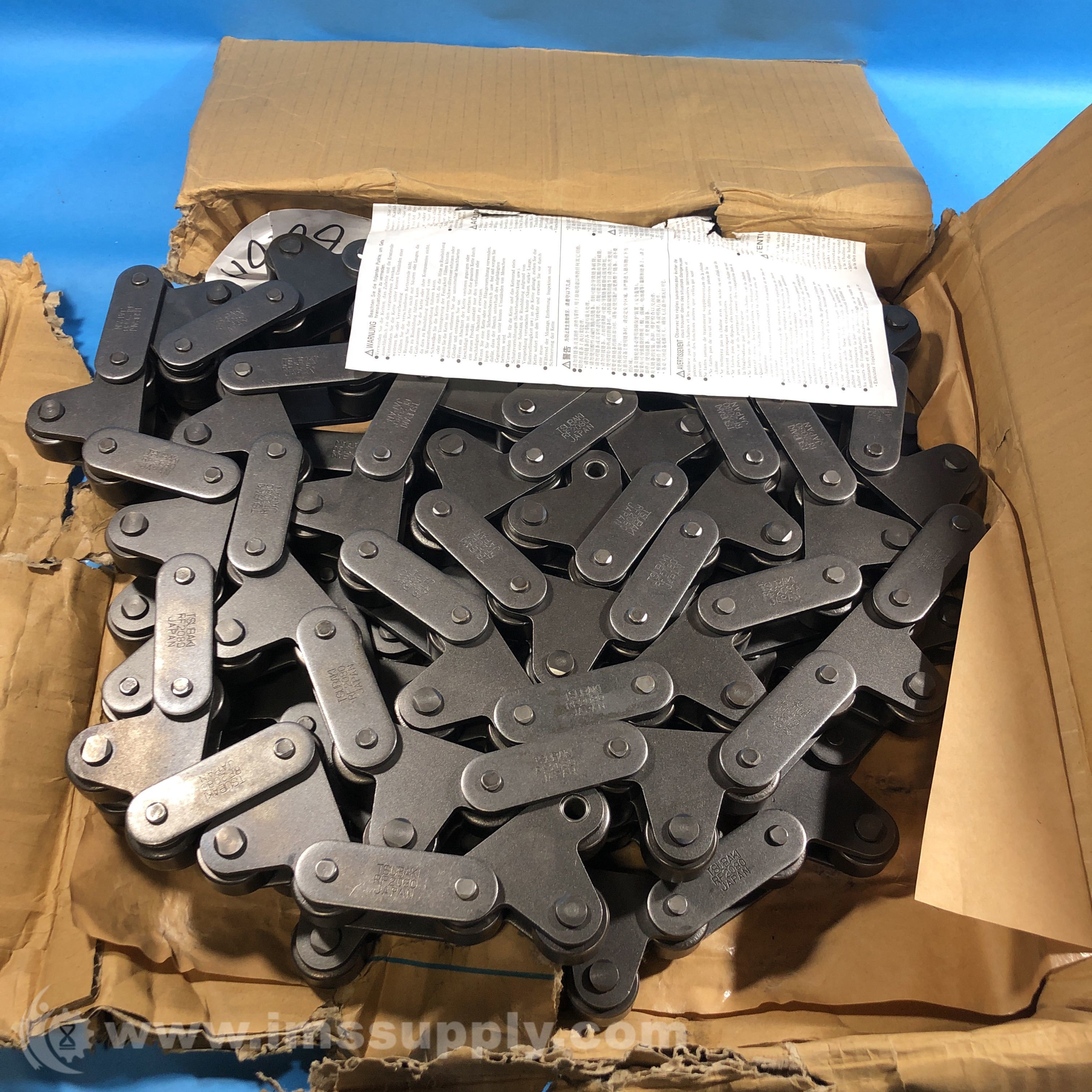 Tsubaki RF2080R-2LTR 396LX1H No. of Links 396 Roller Chain - IMS Supply