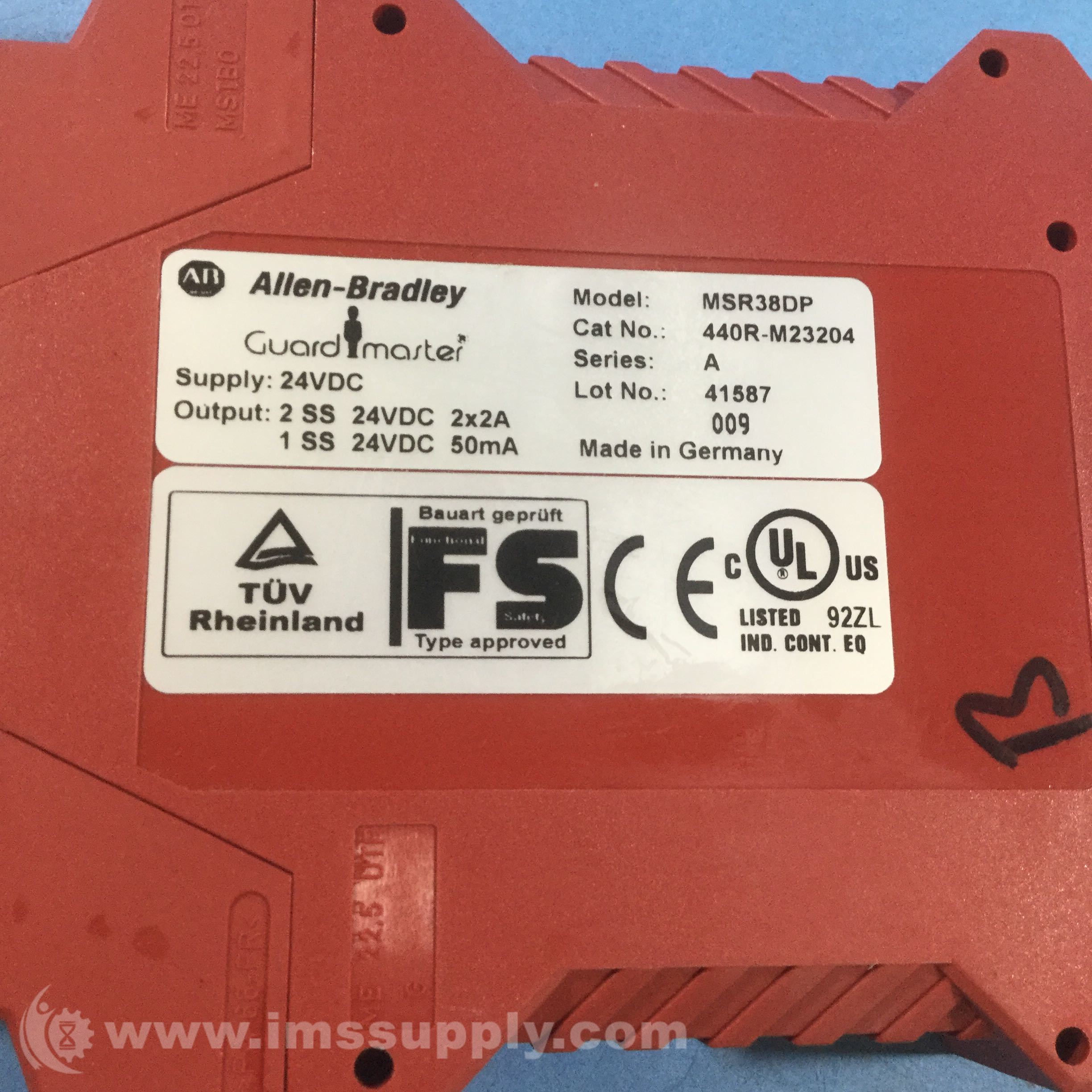 Allen Bradley 440R-M23204 Monitoring Safety Relay, Type: MSR38D - IMS ...