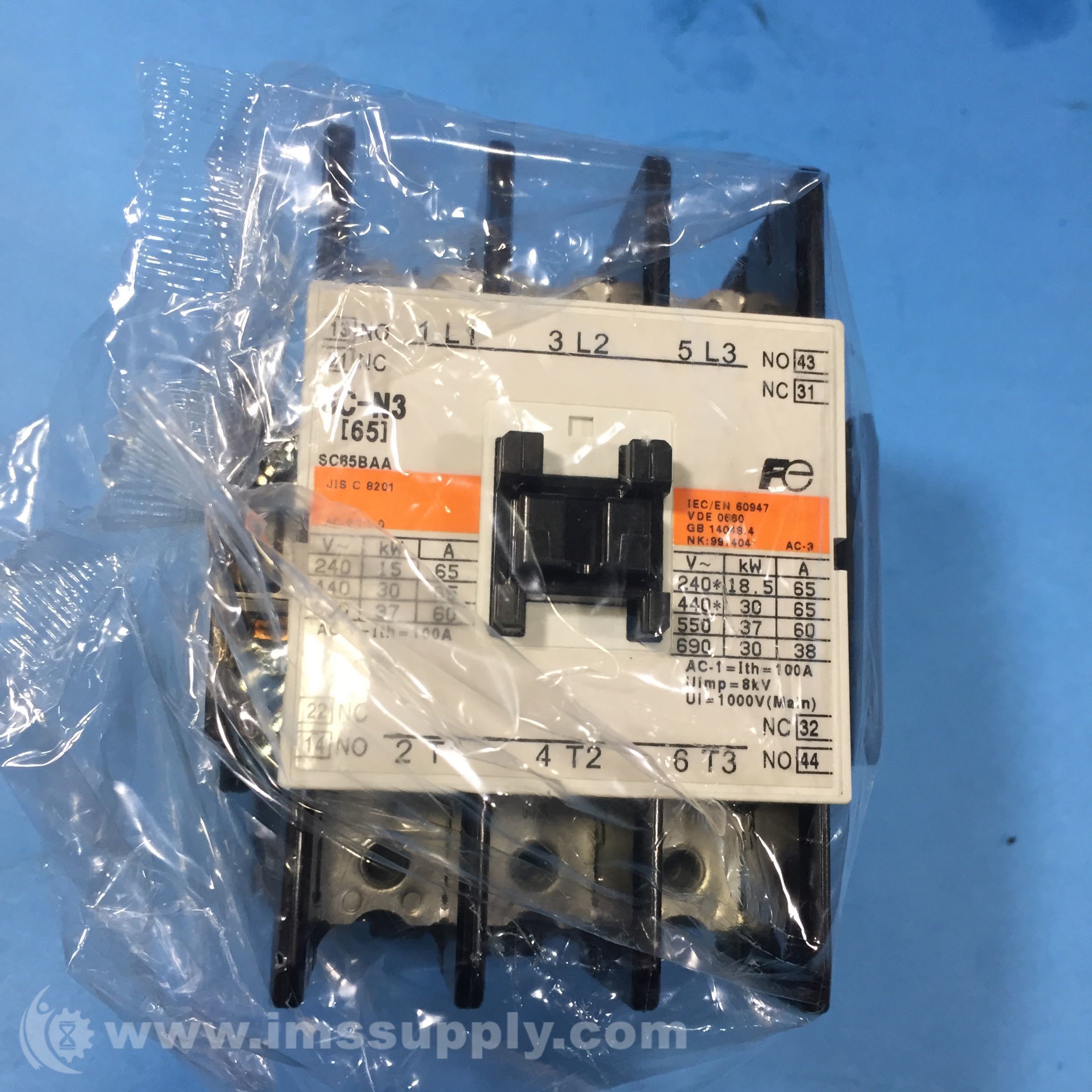 Fuji Electric SC-N3 Magnetic Contactor, Coil: 110V~120V - IMS Supply