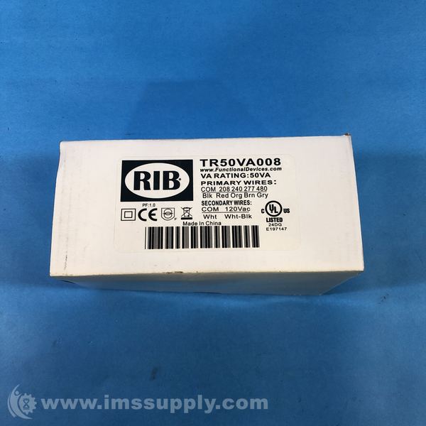 RIB TR50VA008 General Purpose Transformer, RIB Series - IMS Supply