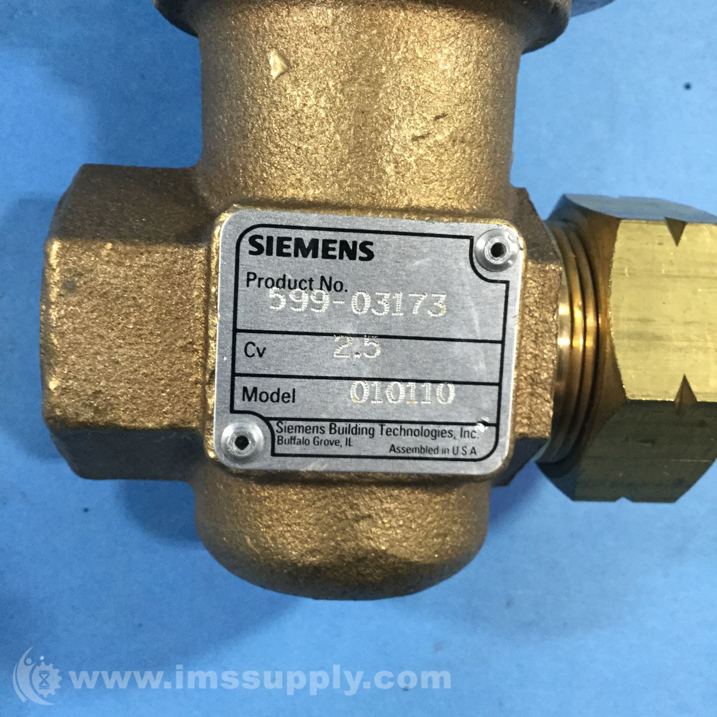 Siemens 268-03173 Flowrite 599 Series Valve and Actuator Assembly - IMS ...