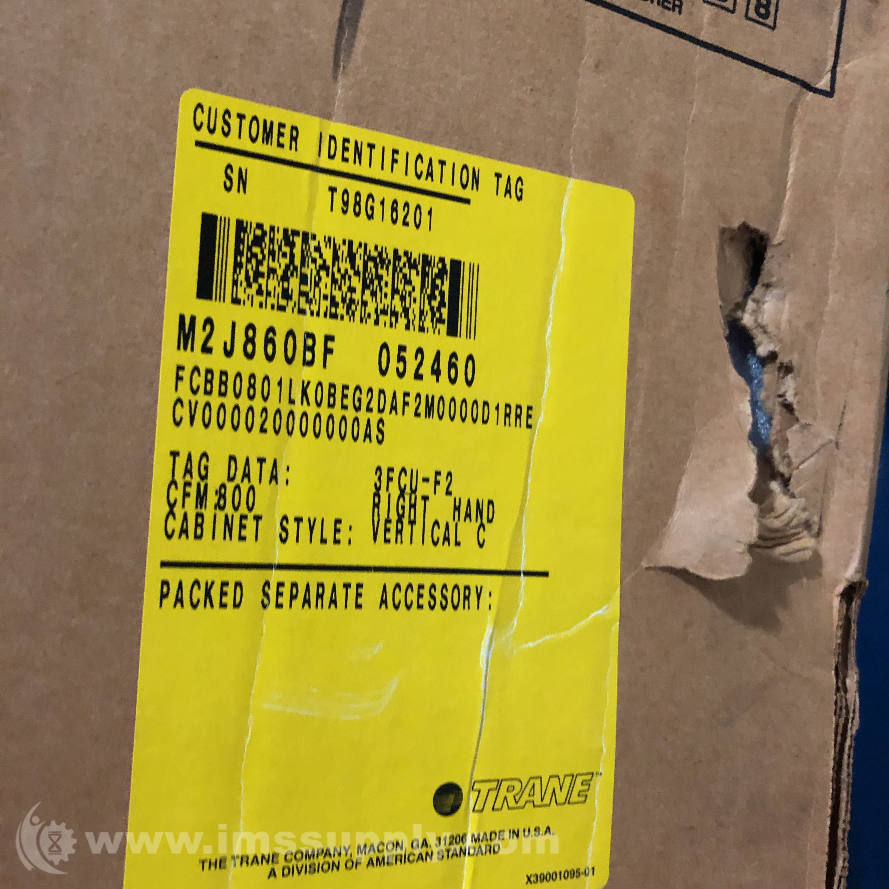 Trane 3FCU-F2 Fan Coil Room Conditioner - IMS Supply