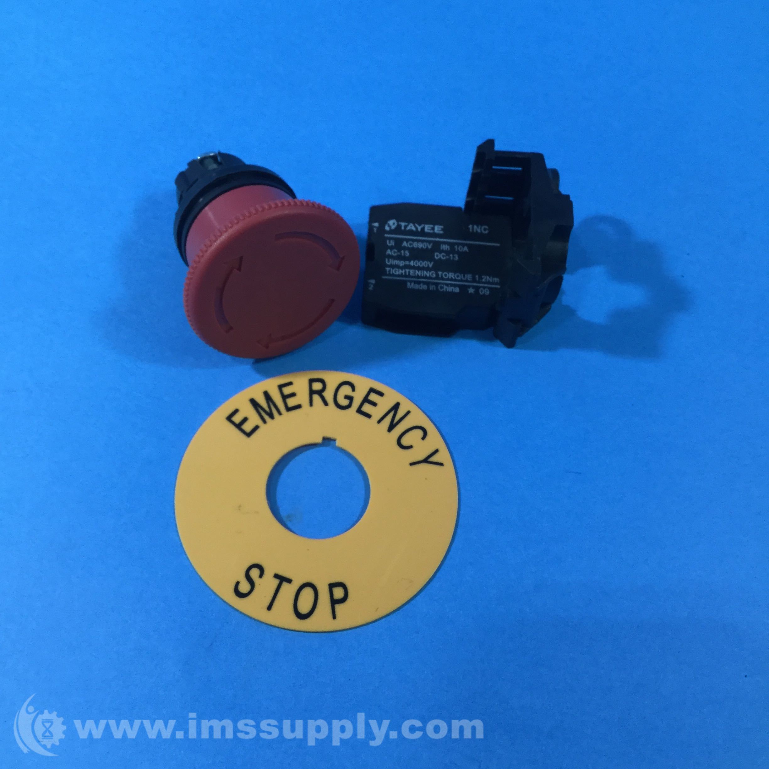 Shanghai Tayee Electric LA42 Emergency Stop Switch - IMS Supply