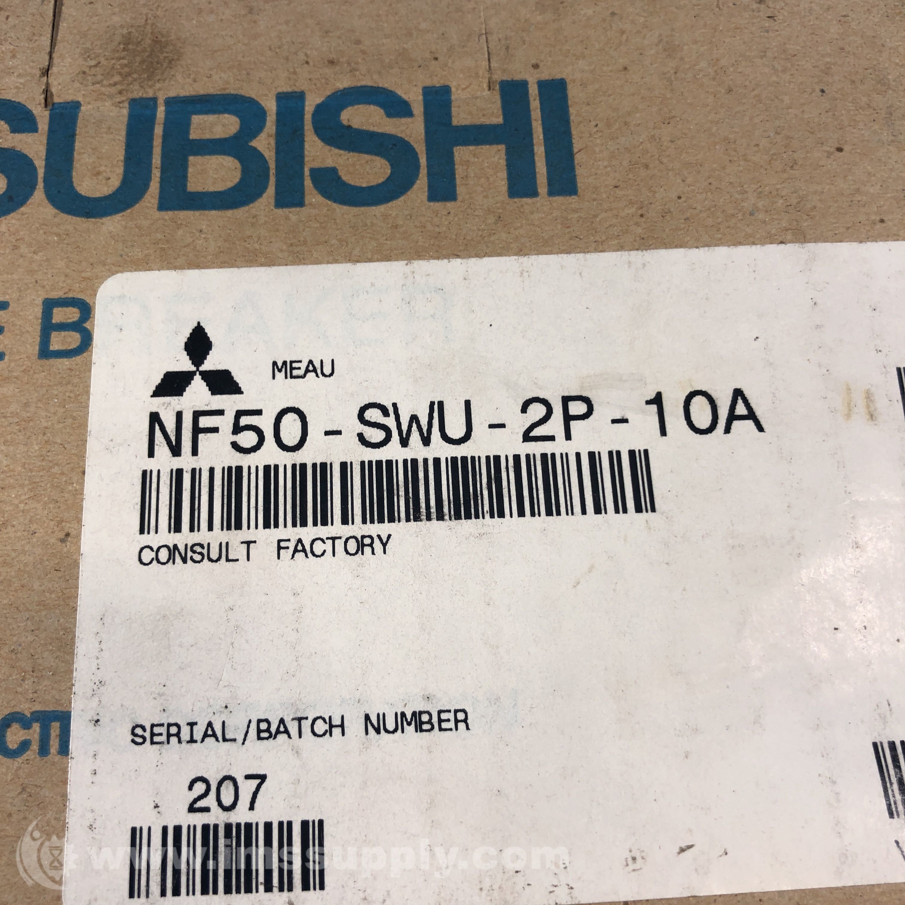 Mitsubishi NF50-SWU-2P-10A Molded Case Circuit Breaker - IMS Supply
