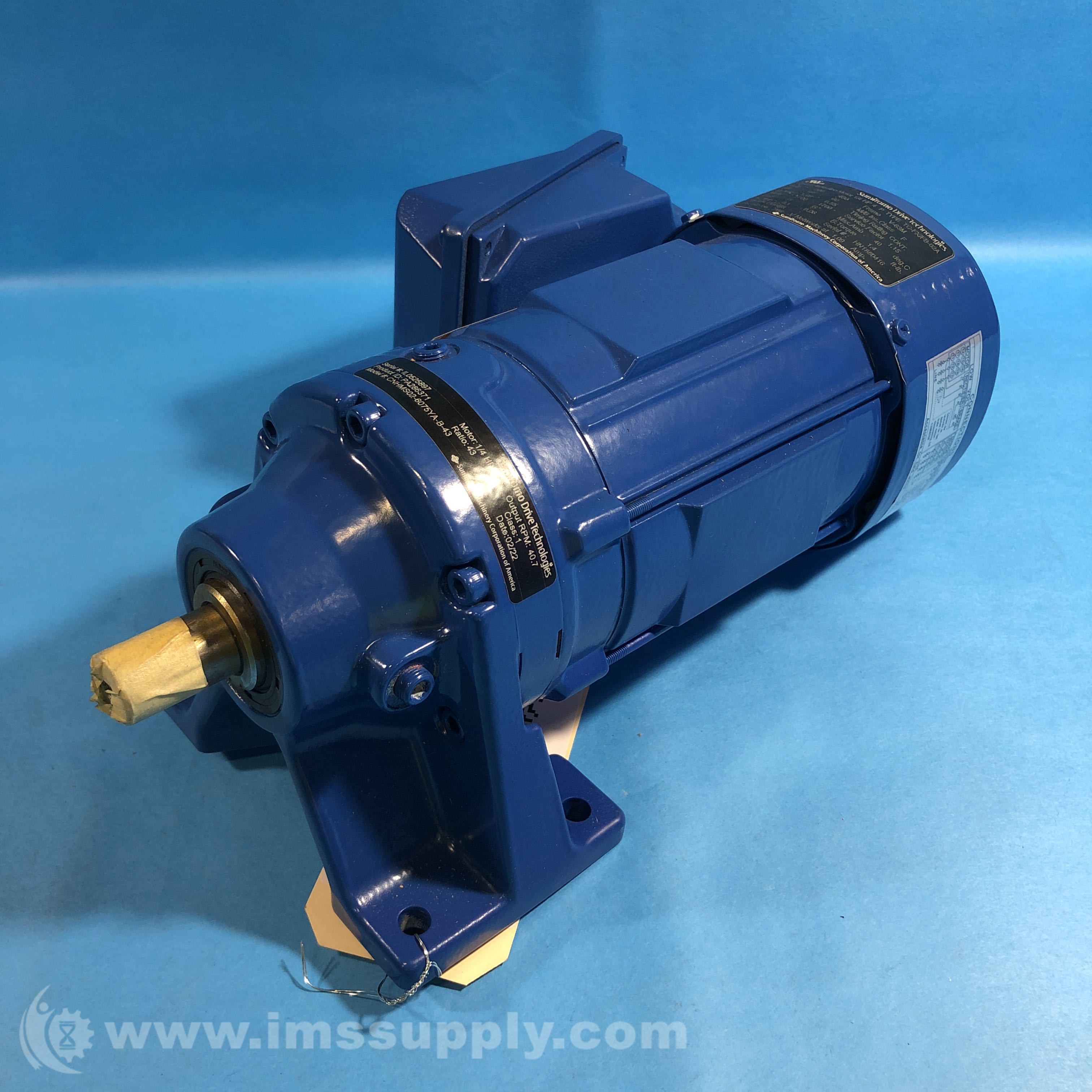 Sumitomo CNHMS02-6075YA-B-43 3-Phase Induction Motor - IMS Supply
