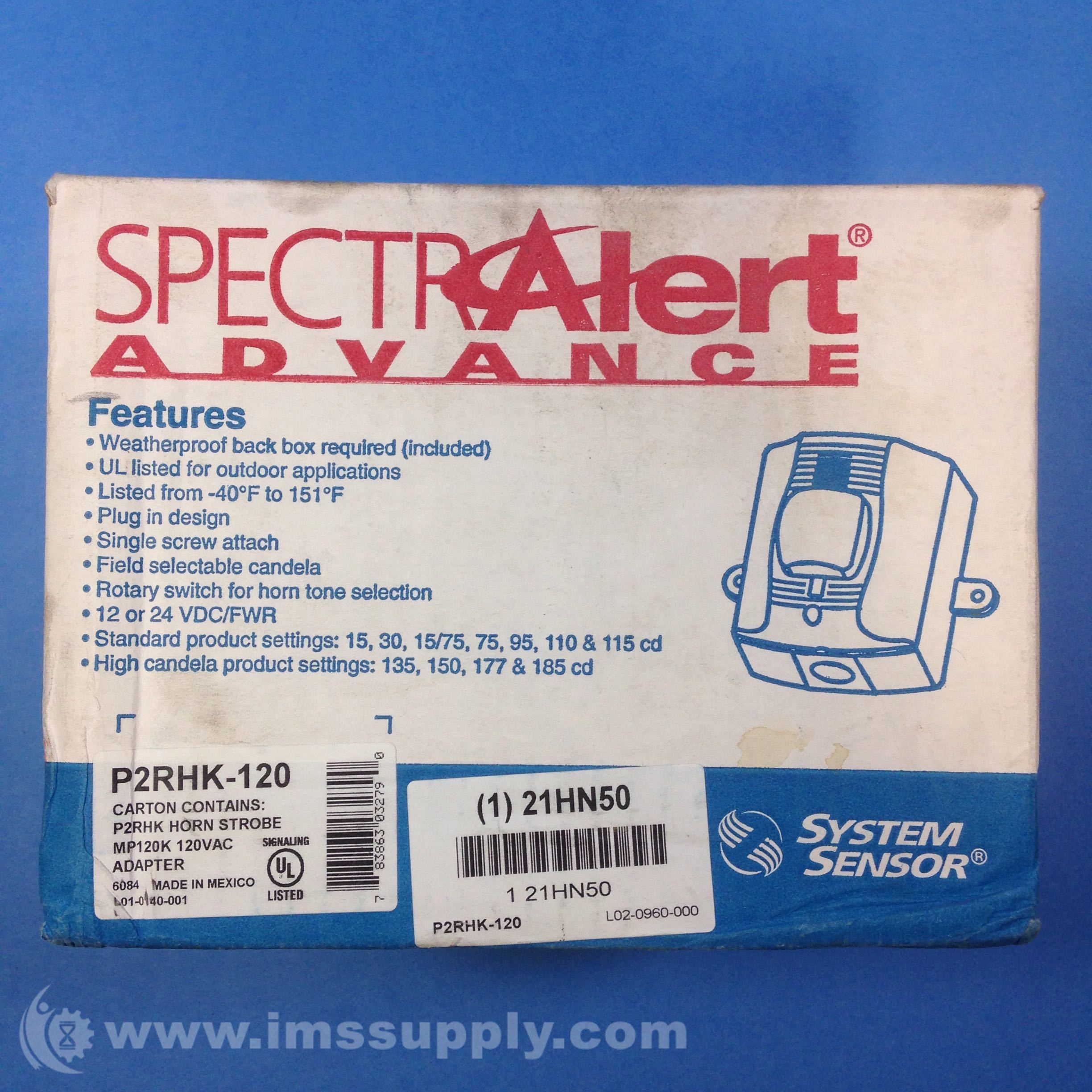 Spectralert P2RHK-120 12 OR 24 VDC/FWR - IMS Supply